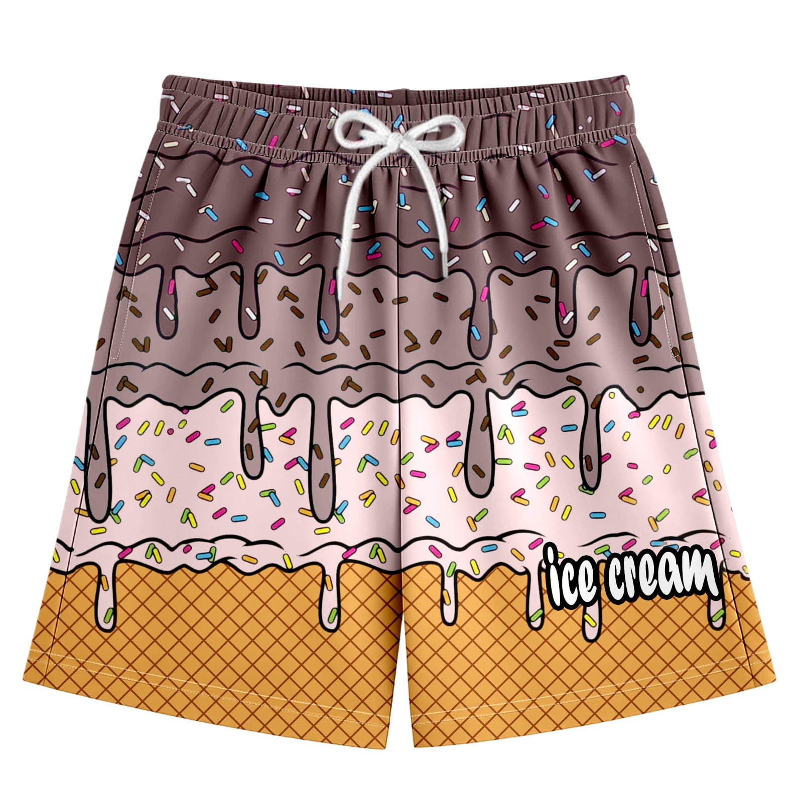 BloomJoy Little Kid 2-14T Ice Cream Shorts Boy Girl Summer Beach Preppy ...