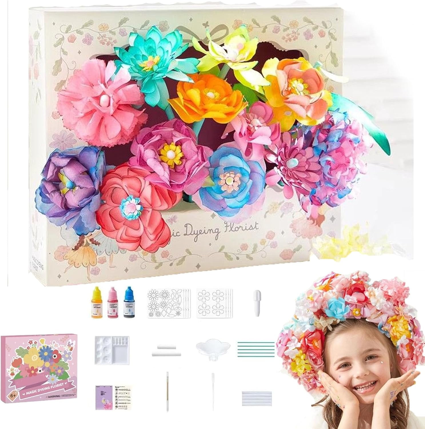 BloomJoy Magic Petal Flower Art Kit, Bloom Joy Magic Petal Flower Kit, DIY Paper Flowers Craft ...