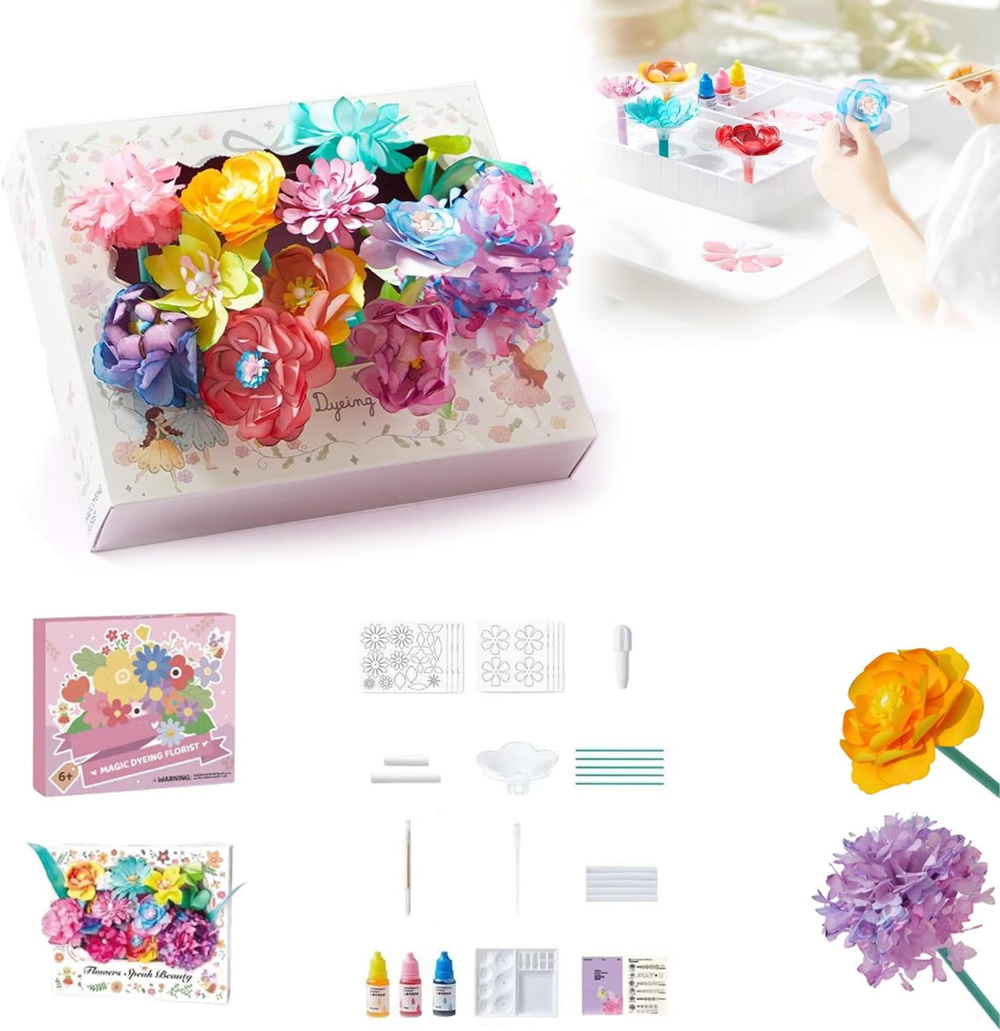 BloomJoy Magic Petal Flower Kit, Bloomjoy Magic Petal Flower Art Kit, Fantasy Art-Magical ...