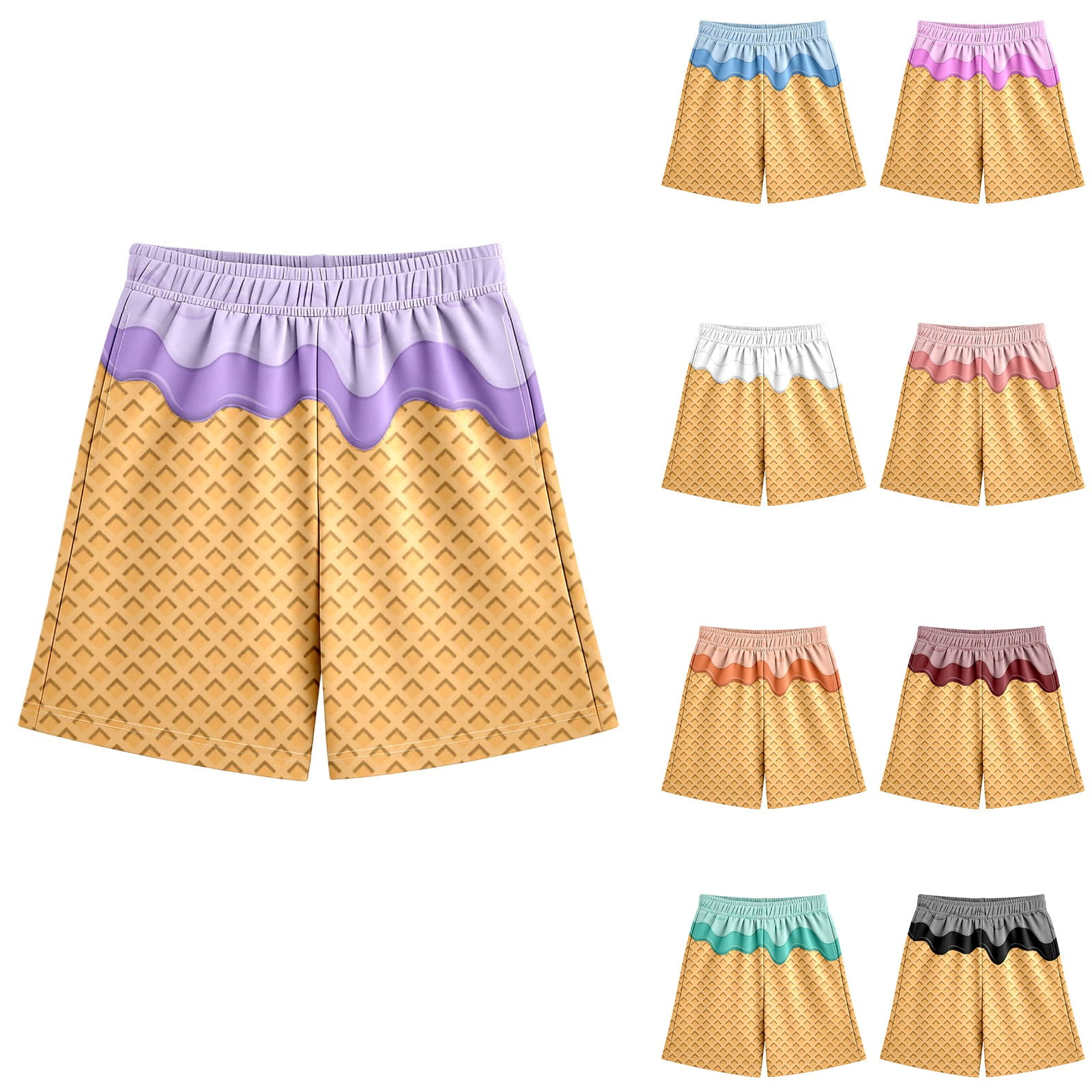 BloomJoy Toddler Ice Cream Shorts Boy 2-14T Summer Preppy Ice Cream ...