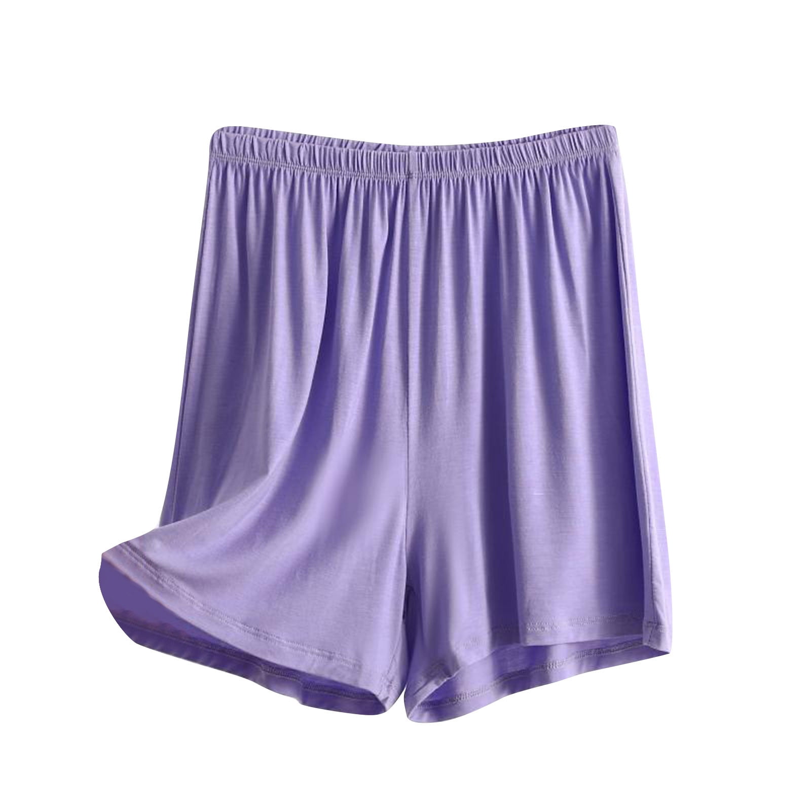 Bloomae Modal Soft Lounge Shorts for Women Plus Size High Waist Casual ...