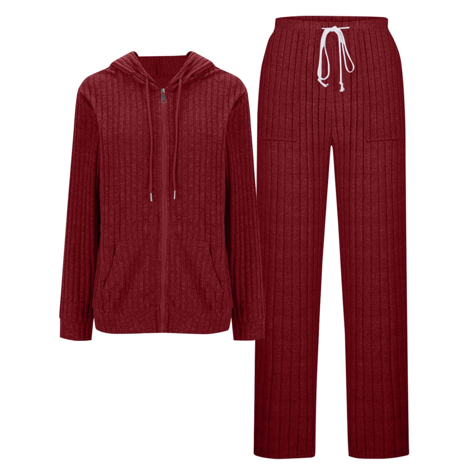 Bloomae Womens 2 Piece Sweater Set Fall Winter Ribbed Knitted Long ...