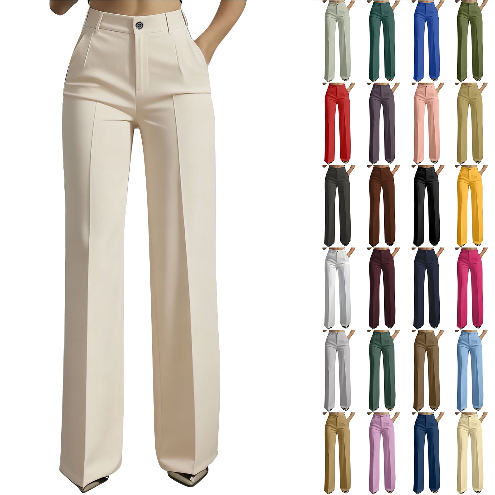 Bloomae Womens Wide Leg Dress Pants 2026 Business Casual Flowy Work ...