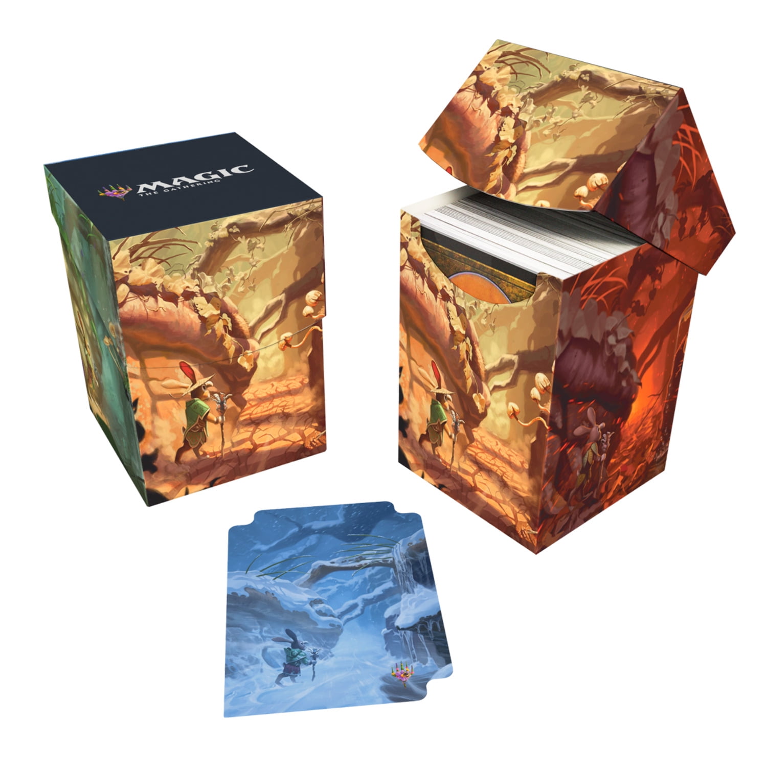 Bloomburrow Season Lands: Forest (Summer) 100+ Deck Box® Green for ...