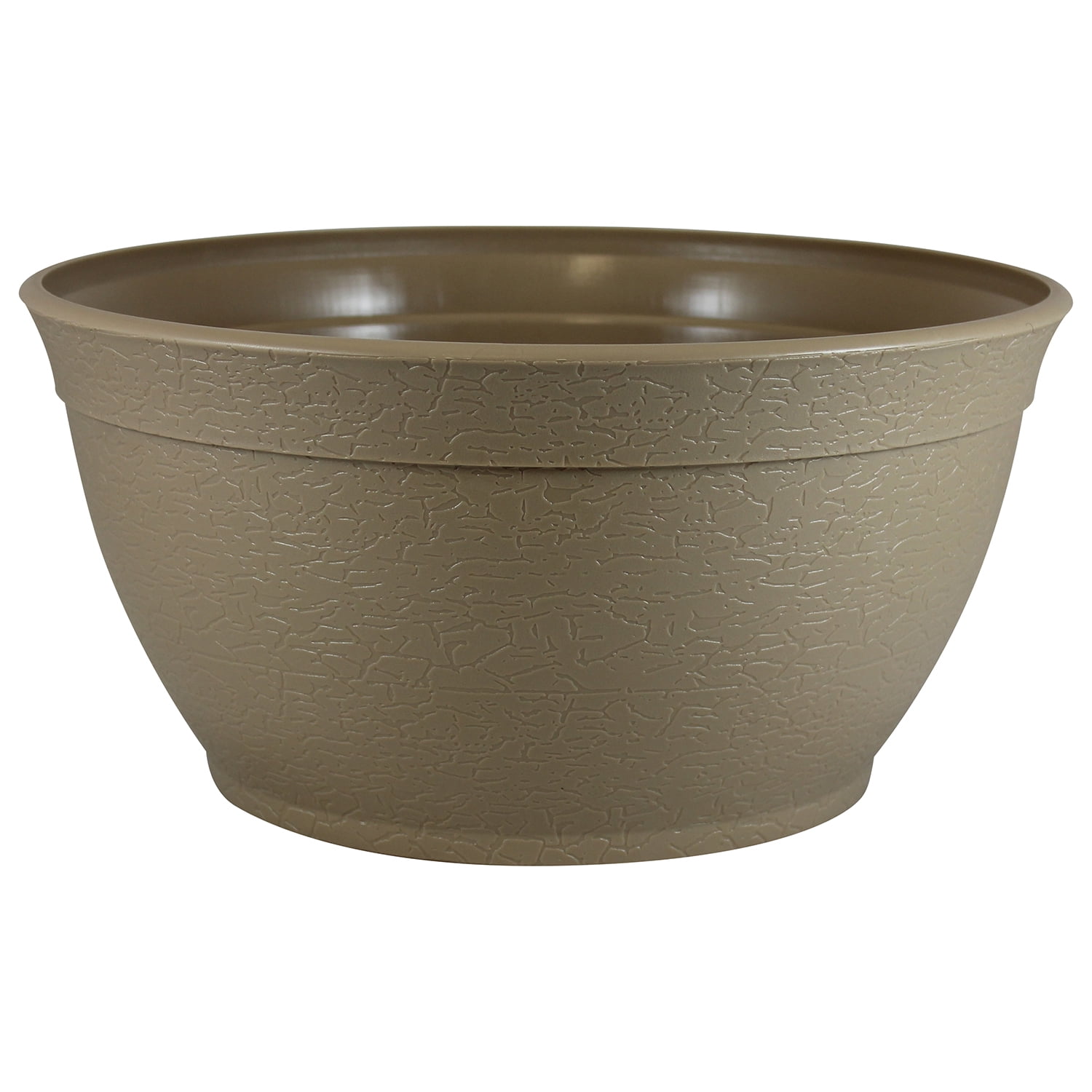Bloomers 14" Porch Planter - Textured Flower Pot and Herb Garden - Sand ...