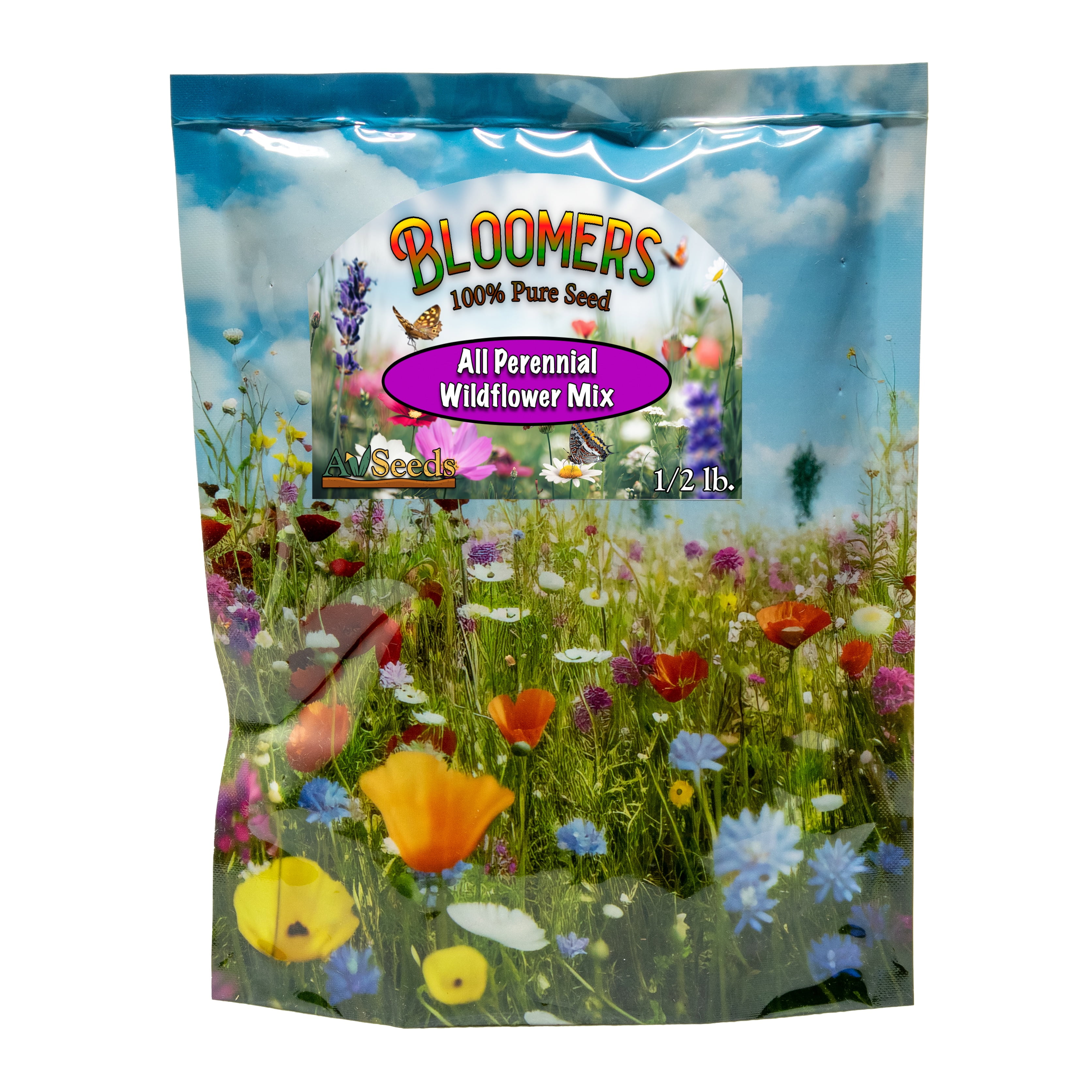 Bloomers 1/2LB All Perennial Wildflower Mix - 100% Pure Seed, All ...
