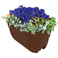 Bloomers Railing Planter with Drainage Holes – 24" Weatherproof Resin ...