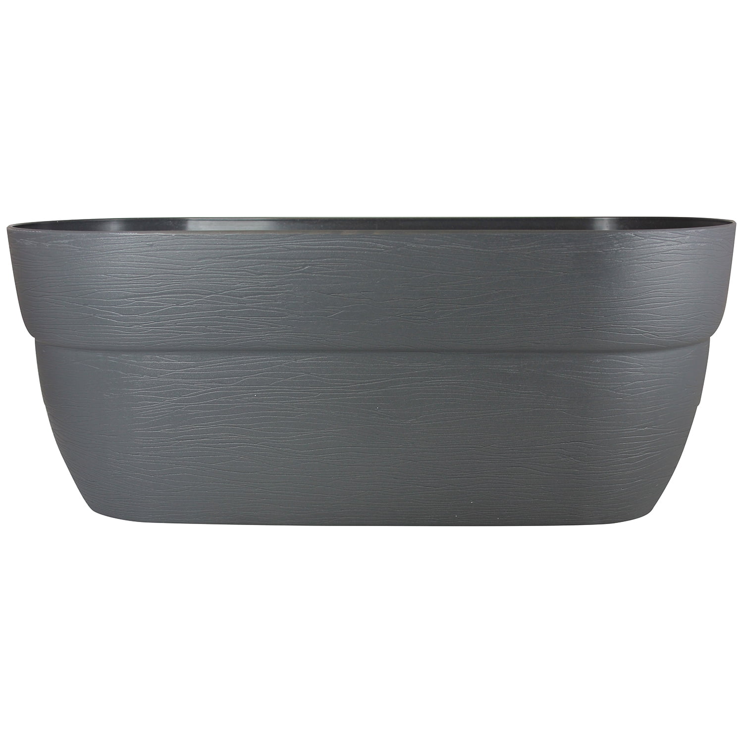 Bloomers 24 Inch Slate Rail Planter with Drainage Holes and ...