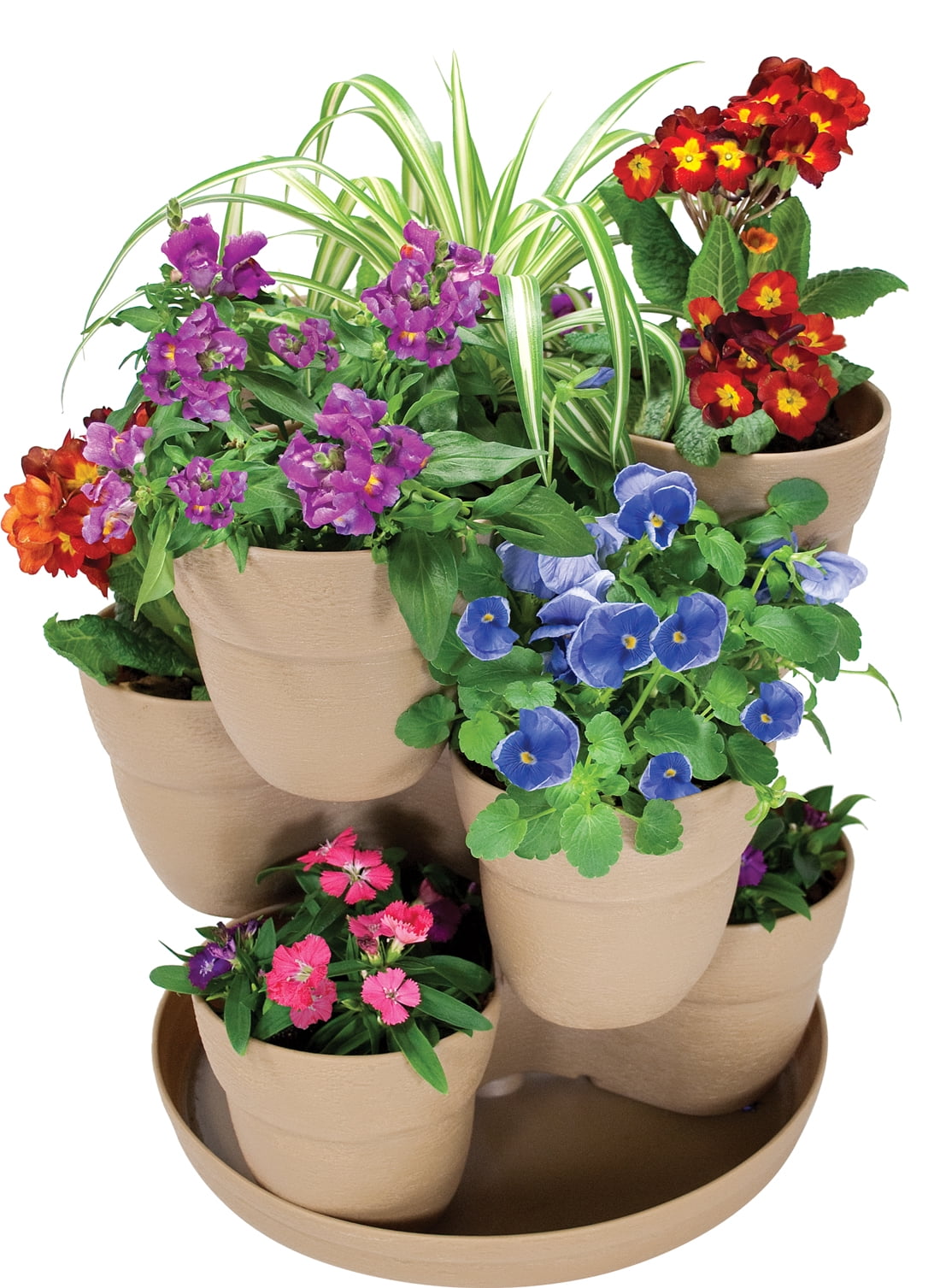 Bloomers Stackable Flower Tower Planter – Holds up to 9 Plants – Great ...