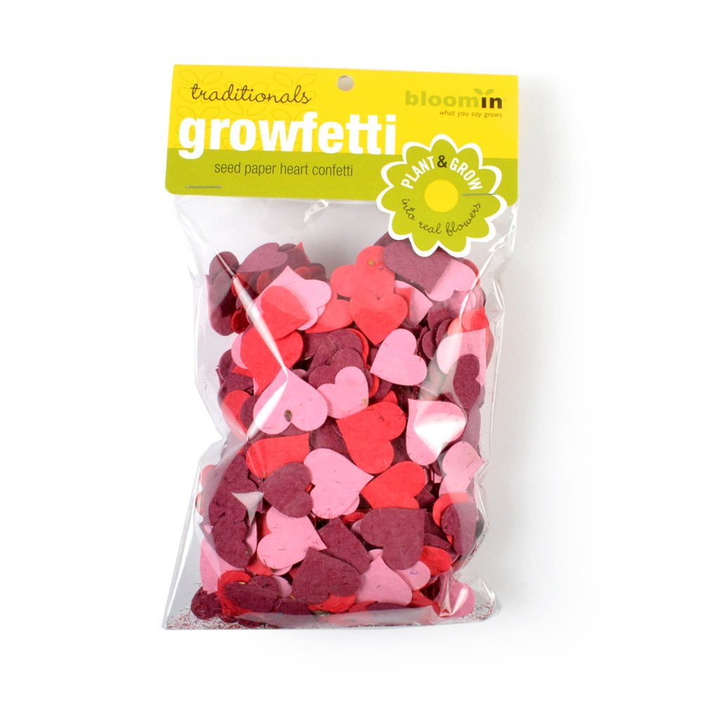 Bloomin Seed Paper Growfetti - Heart BSL1 Shapes (Traditional ...