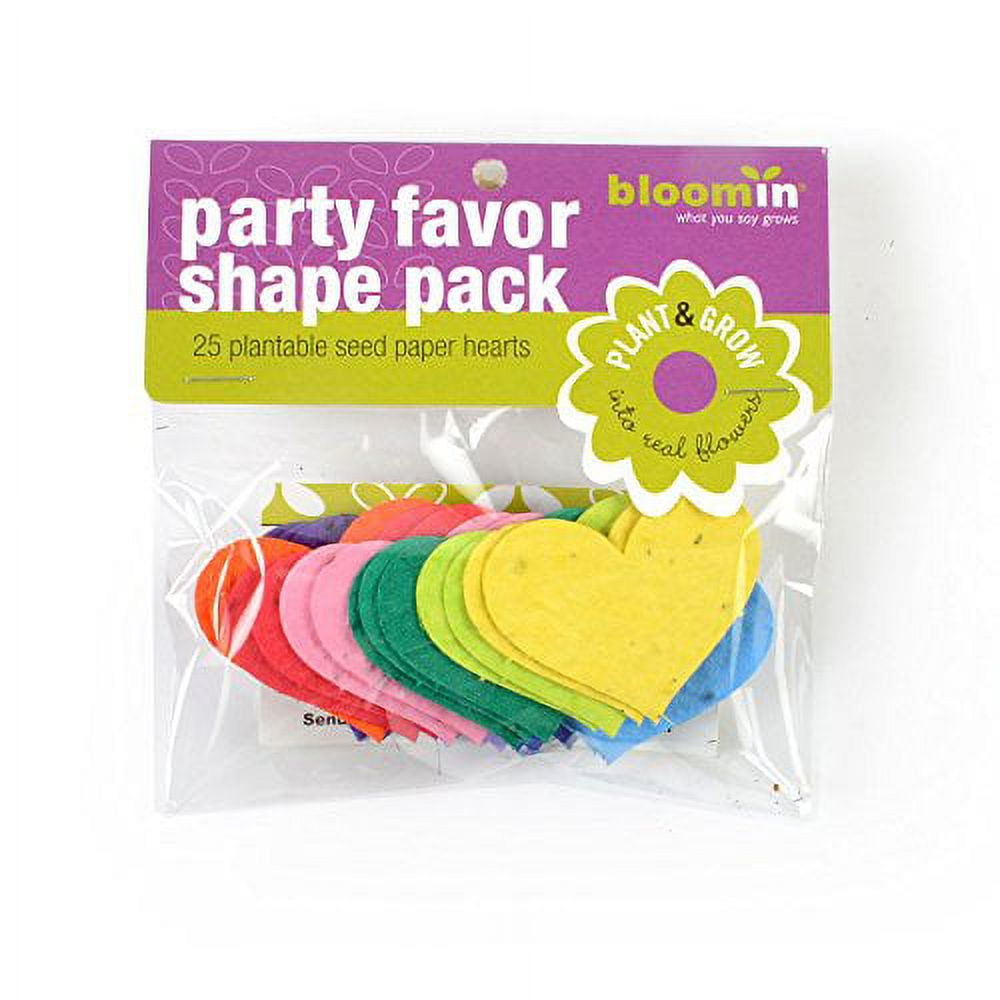 Bloomin Seed Paper Shapes Packs - Heart Shapes - 25 Shapes Per Pack - 2 ...