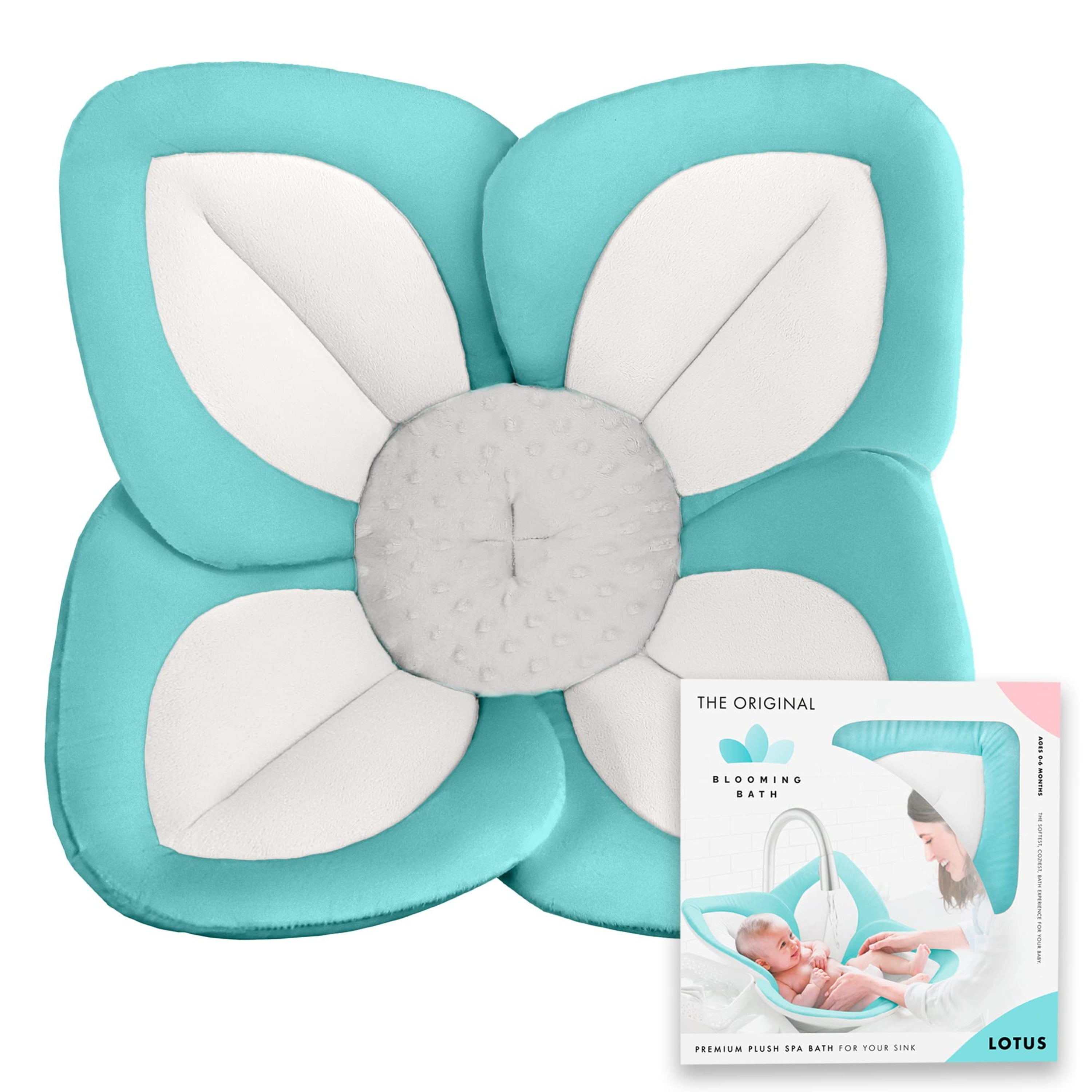 Blooming Bath Lotus Baby Bath Seat - Sink Baby Bath Insert, Seafoam ...