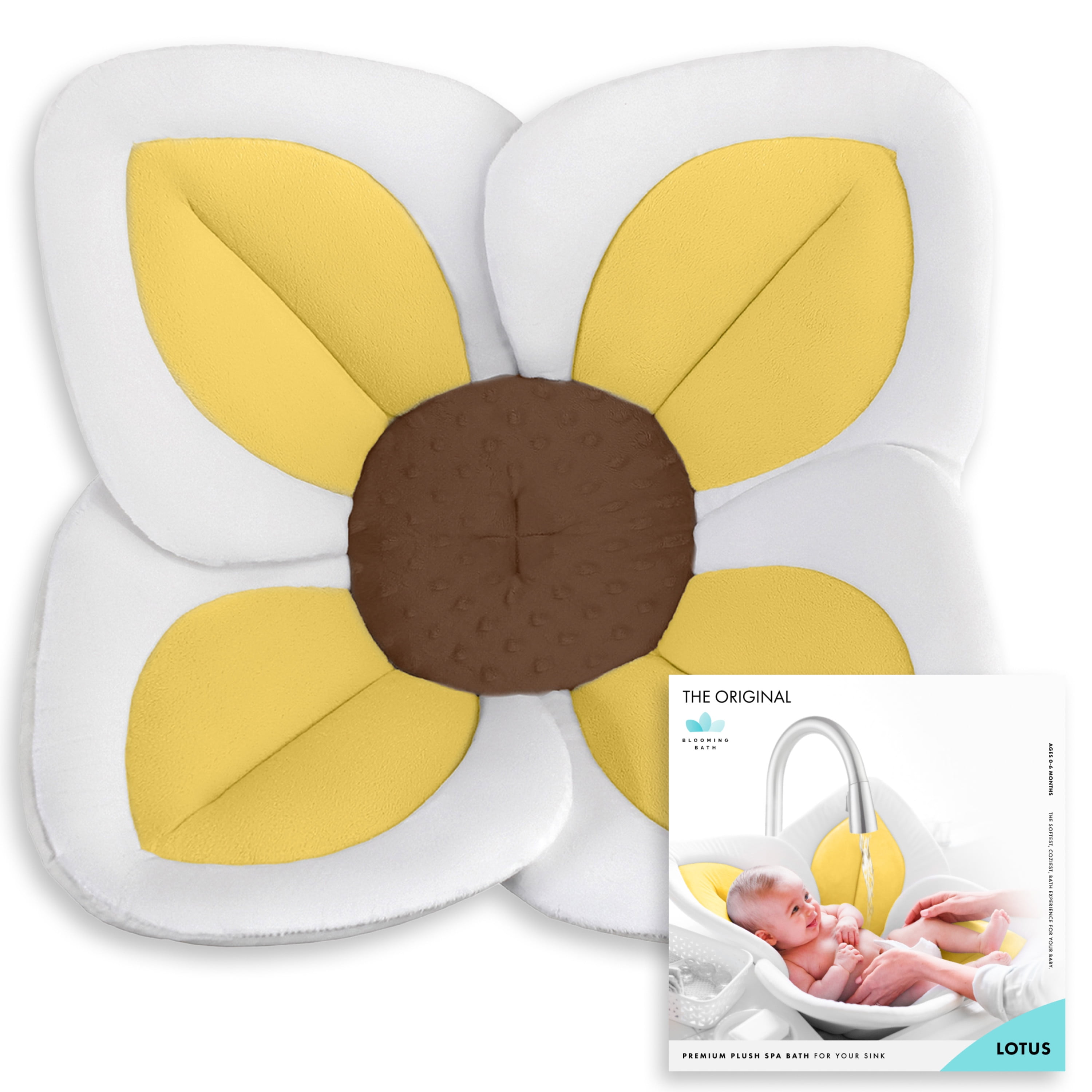 Blooming Bath Lotus - Newborn Infant Flower Tub Baby Bath Seat, Yellow ...