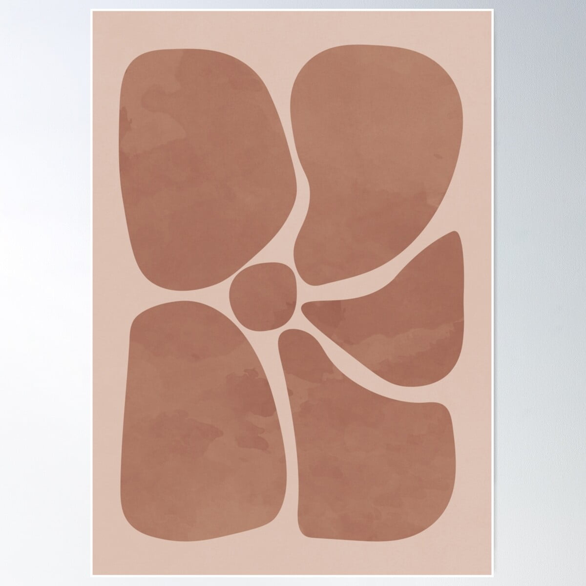 Blooming Beauty Floral Brown Tones Poster Wall Art Modern Wall Decor ...