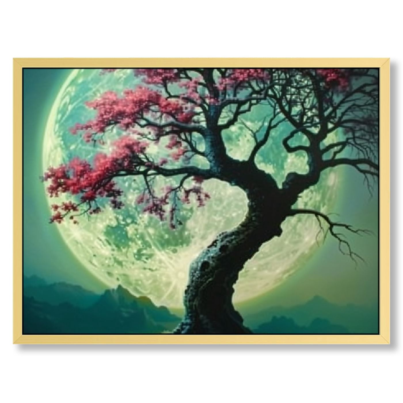 Blooming Cherry Blossom Tree Poster Canvas Wall Art Prints for Wall ...