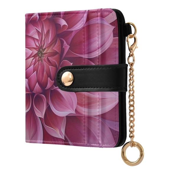 Blooming Dahlia Women's Wallet PU Leather Card Cases RFID Blocking ...