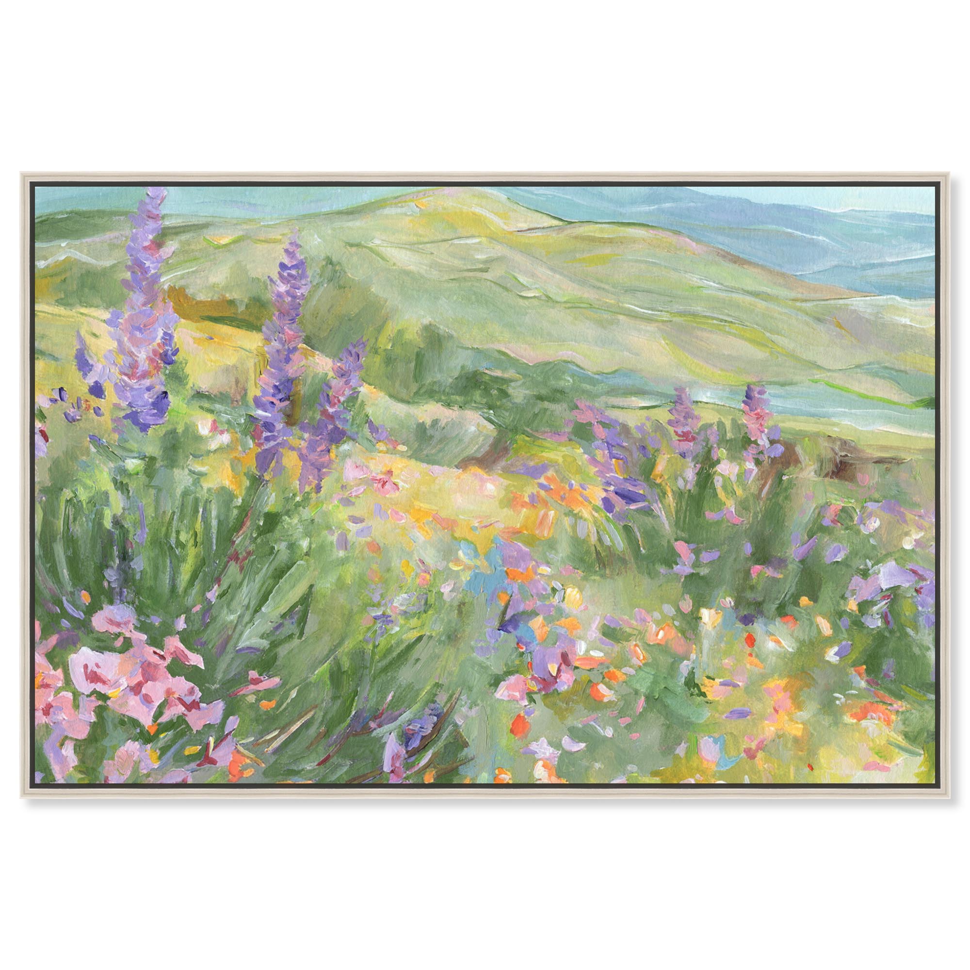 Blooming Fields Canvas Spring Color Prints by Art Remedy, Silver Frame ...