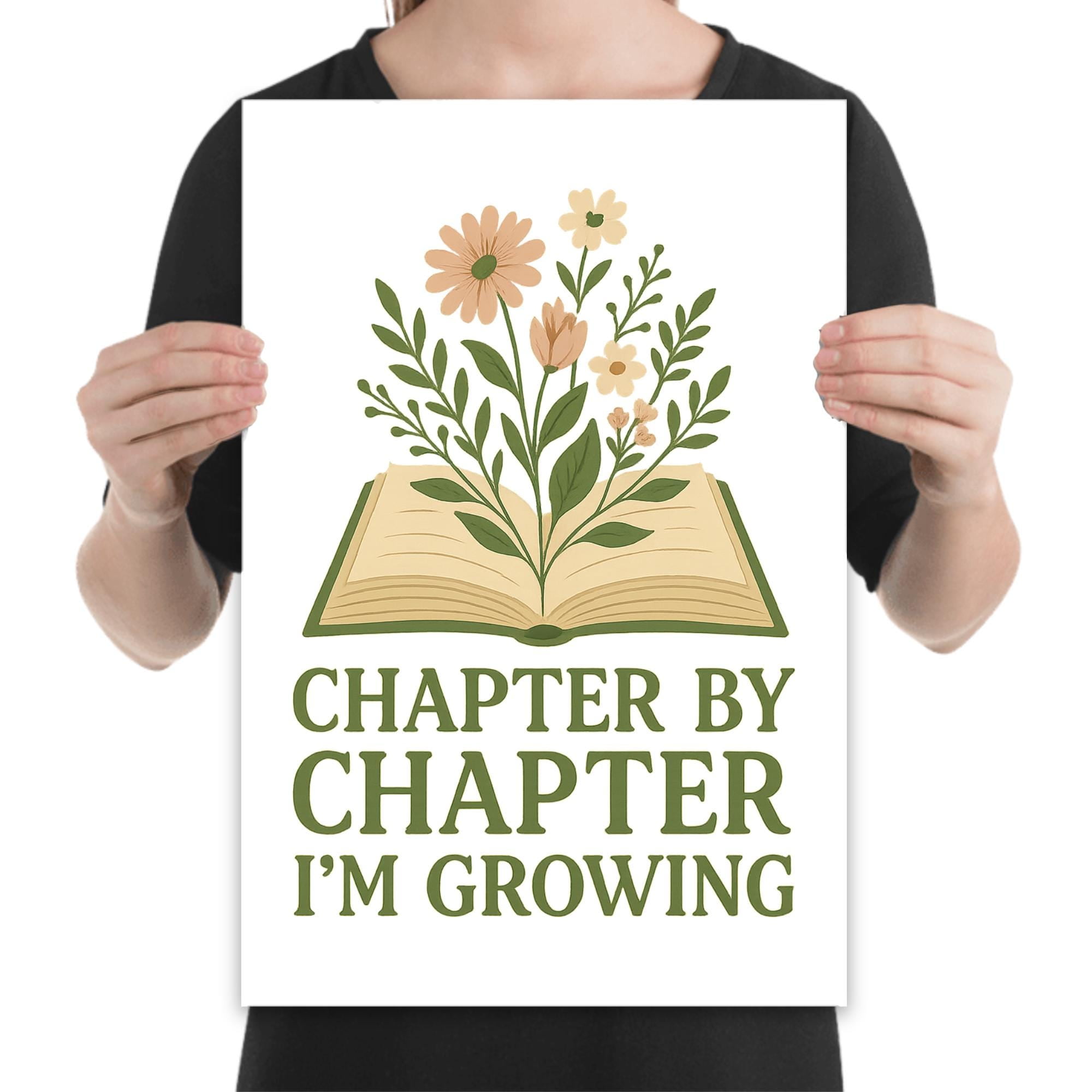Blooming Floral Growth Poster, Inspirational Art for Students ...