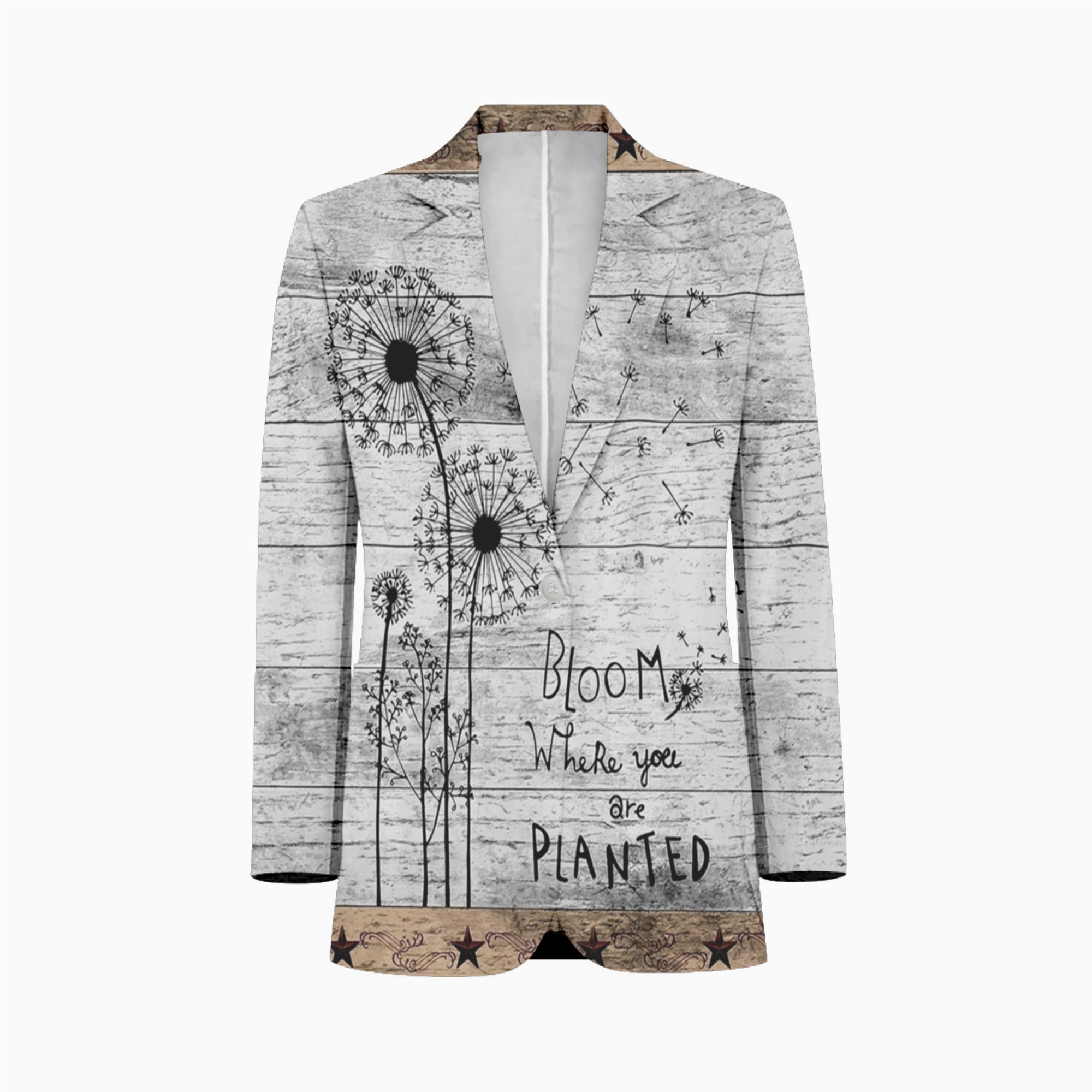 Blooming Flower Hope Seeds Wind Customized Men's Suits full man Shawl Collar Gentleman Suits for ...