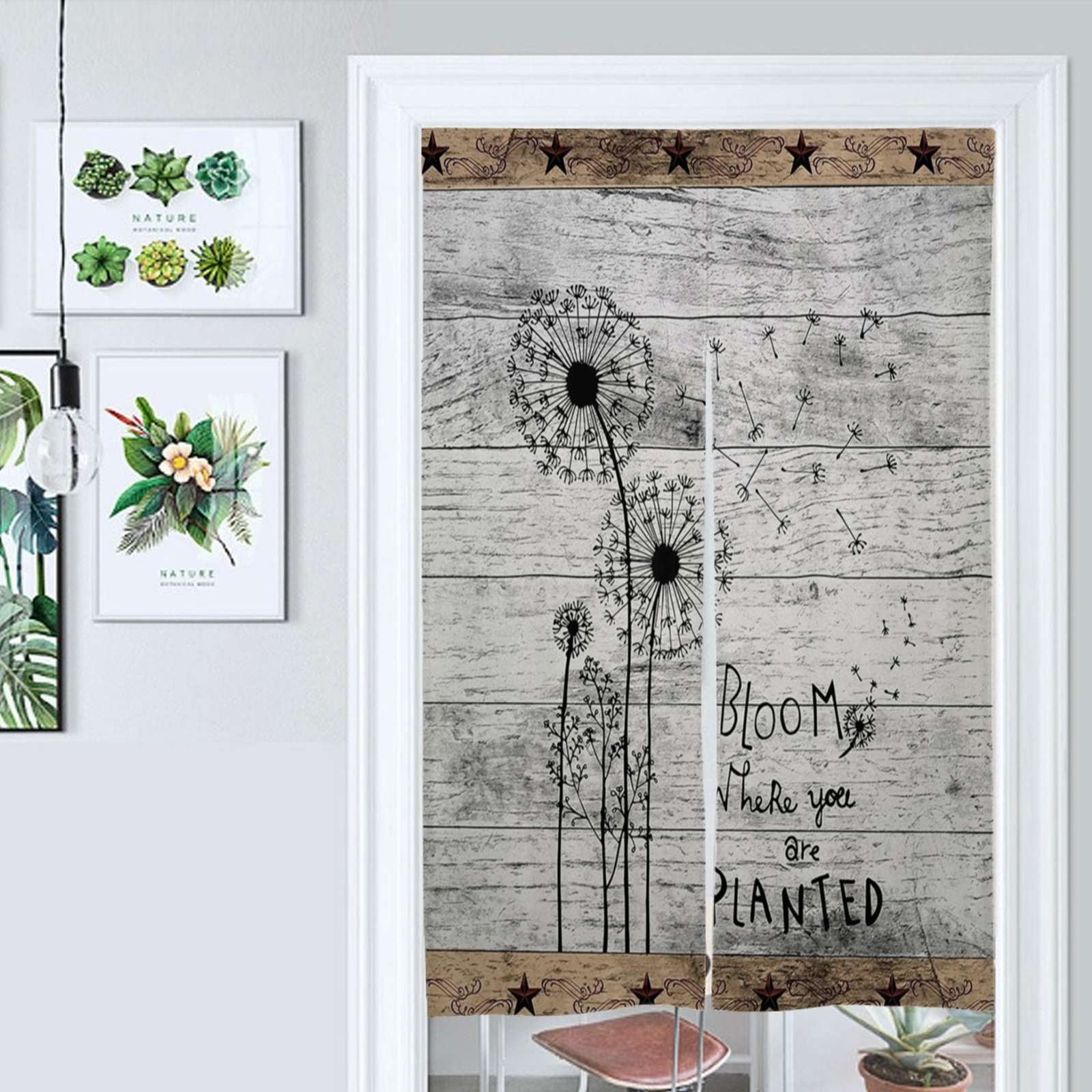 Blooming Flower Hope Seeds Wind Door Curtain Nordic Living Room ...
