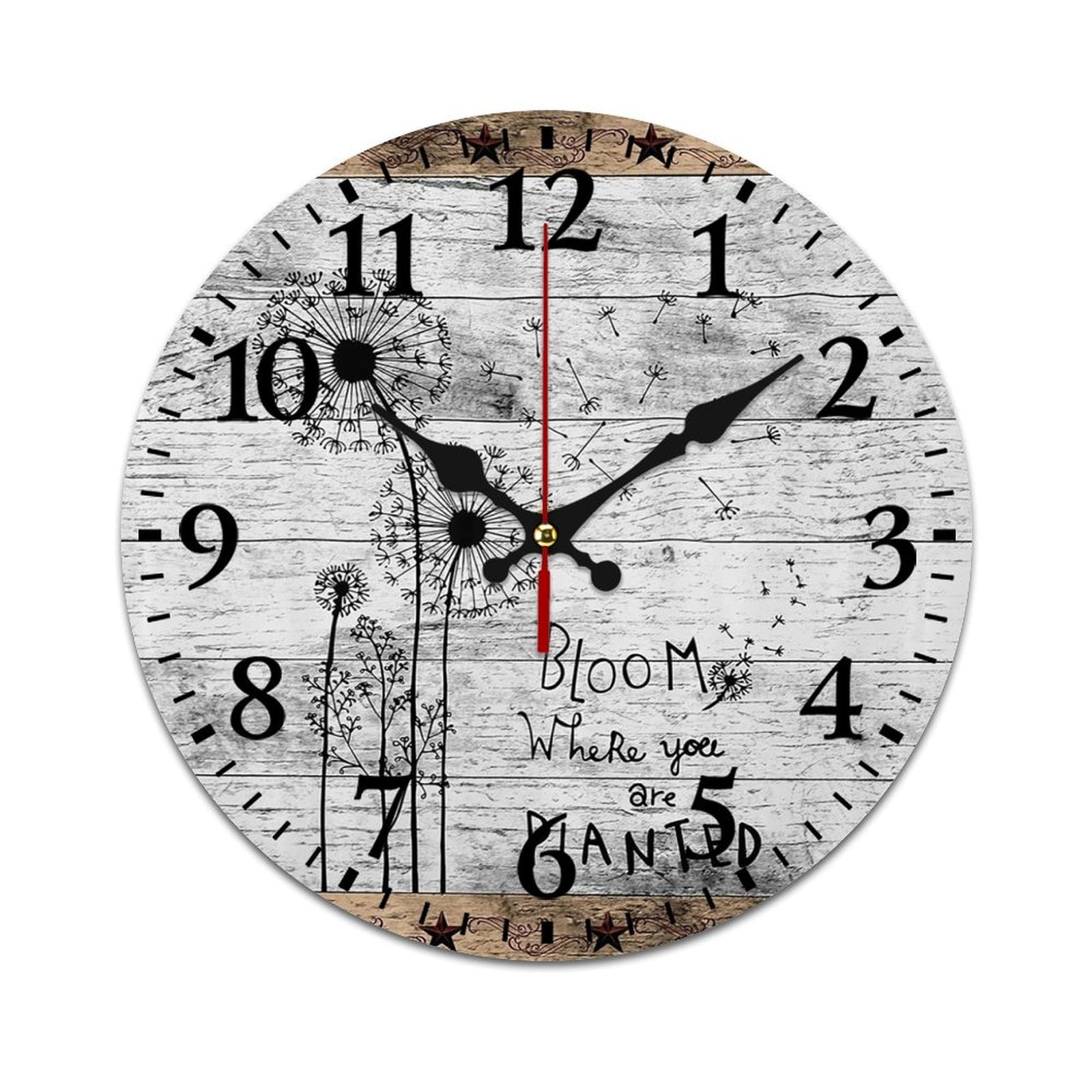 Blooming Flower Hope Seeds Wind Wall Clock Modern Design Clocks Wall ...