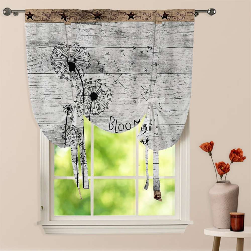 Blooming Flower Hope Seeds Wind Window Curtain for Living Room Roman ...