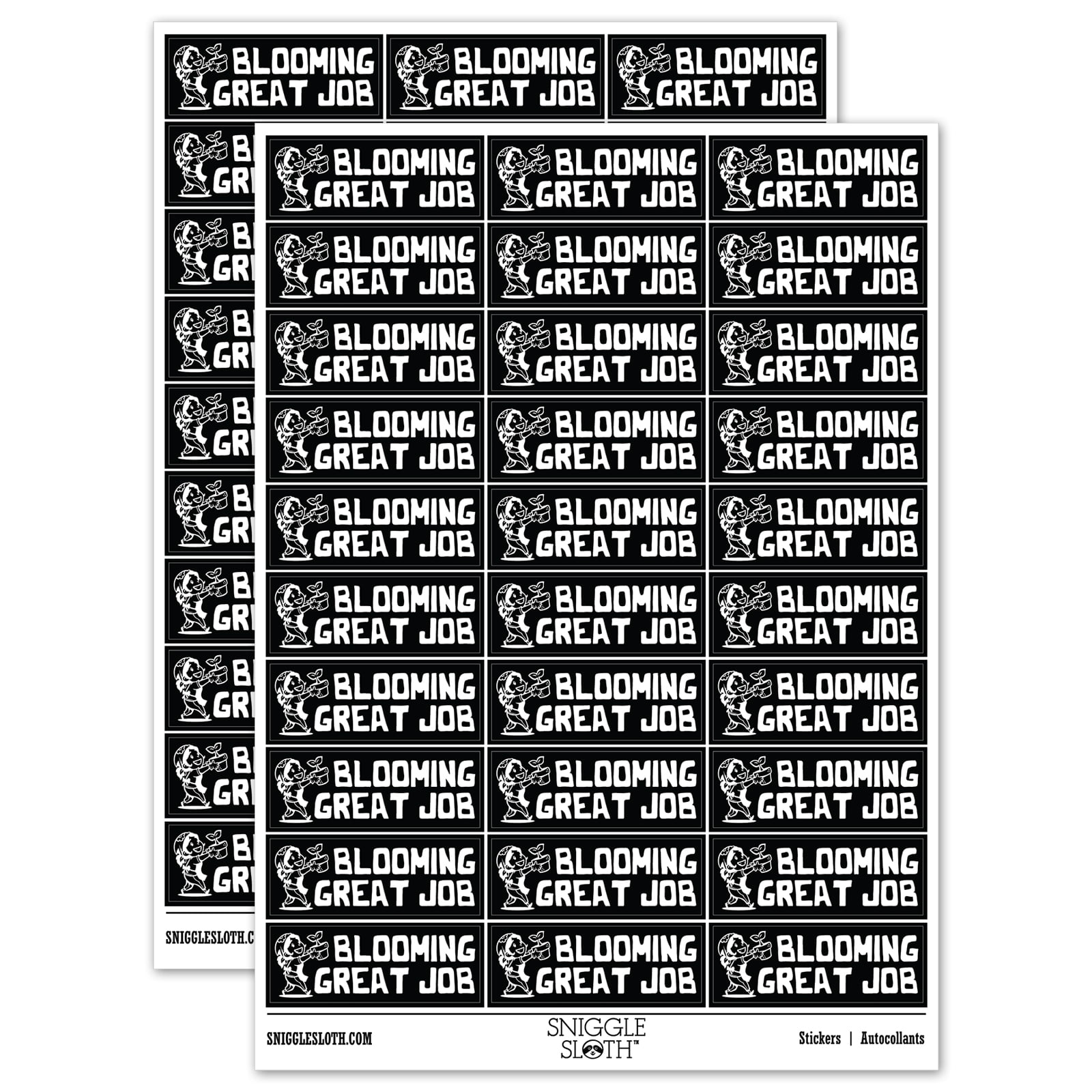 Blooming Great Job Gardener Plant Teacher Student School Sticker Set ...