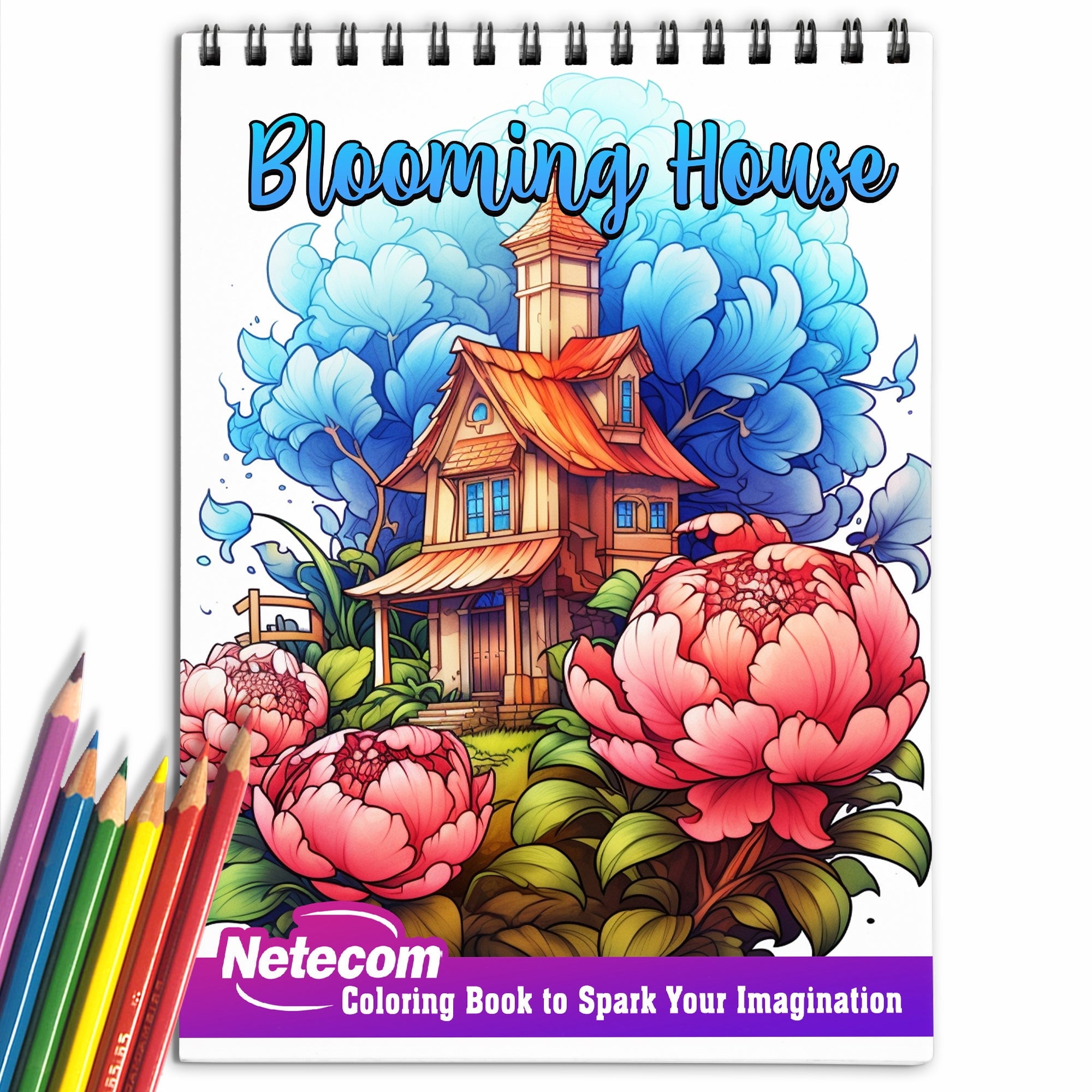 TPLHOUSE Countryside Kitchen Coloring Book for Adults, Spiral Bound ...