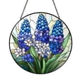 Blooming Hyacinth Stained Glass Style Suncatcher Window Hanging ...