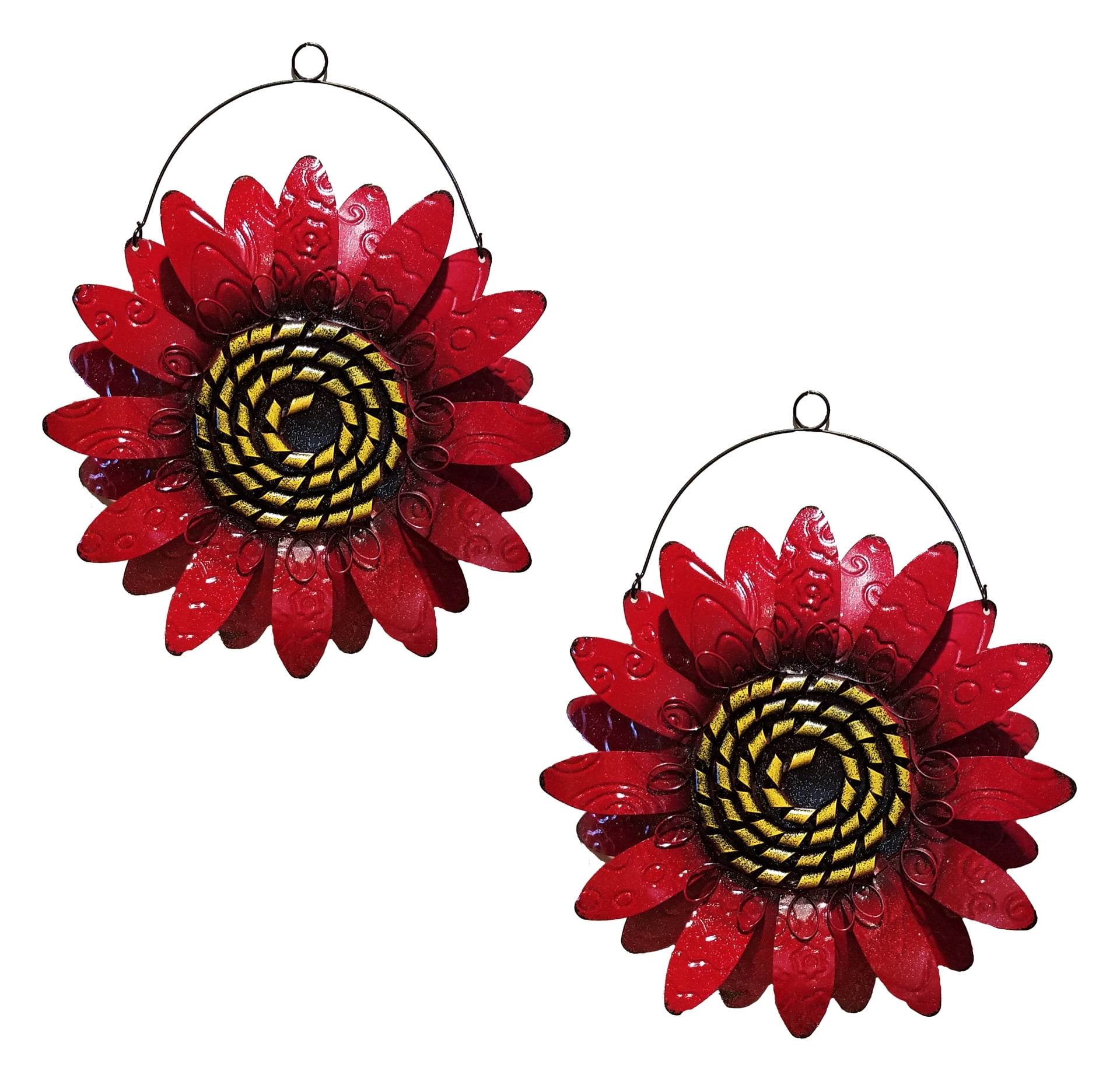 Blooming Metal Sunflowers, 2 Piece Multiple Layer Wall Decoration ...