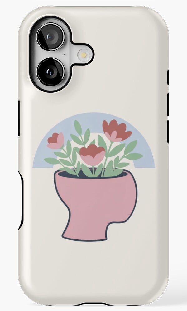 Blooming Mind Reset Floral Surreal Head Art Phone Case for iPhone 11 12 ...