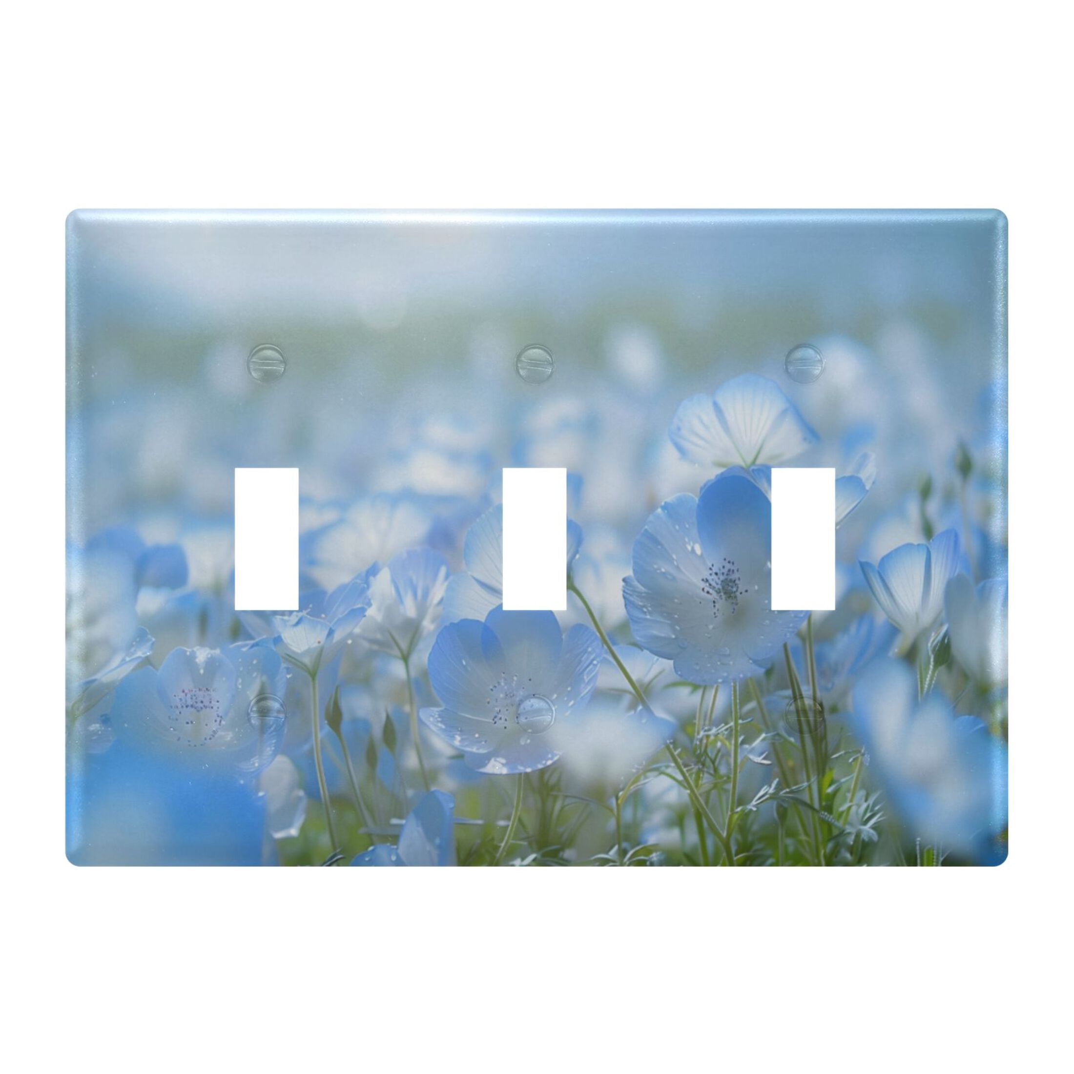 Blooming Nemophila Flowers Light Switch Cover Electrical Outlet Cover ...