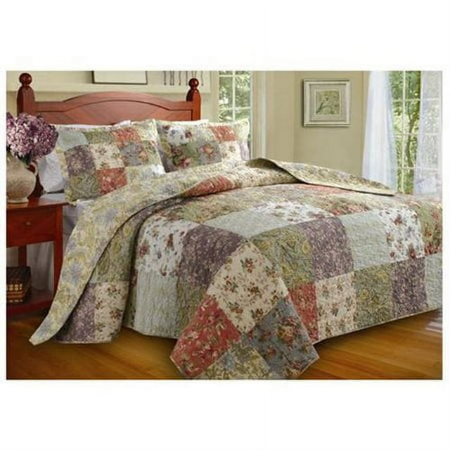 Greenland Home Fashion Blooming Prairie Bedspread Set - 3 - Piece ...