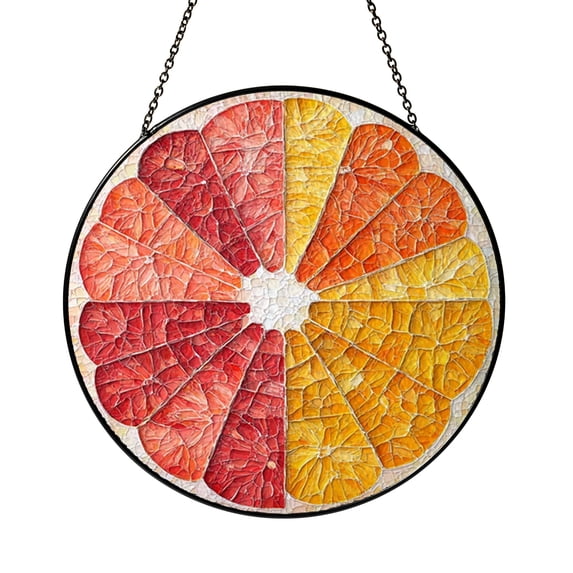 Blooming Red Floral Stained Glass Window Suncatcher - Walmart.com
