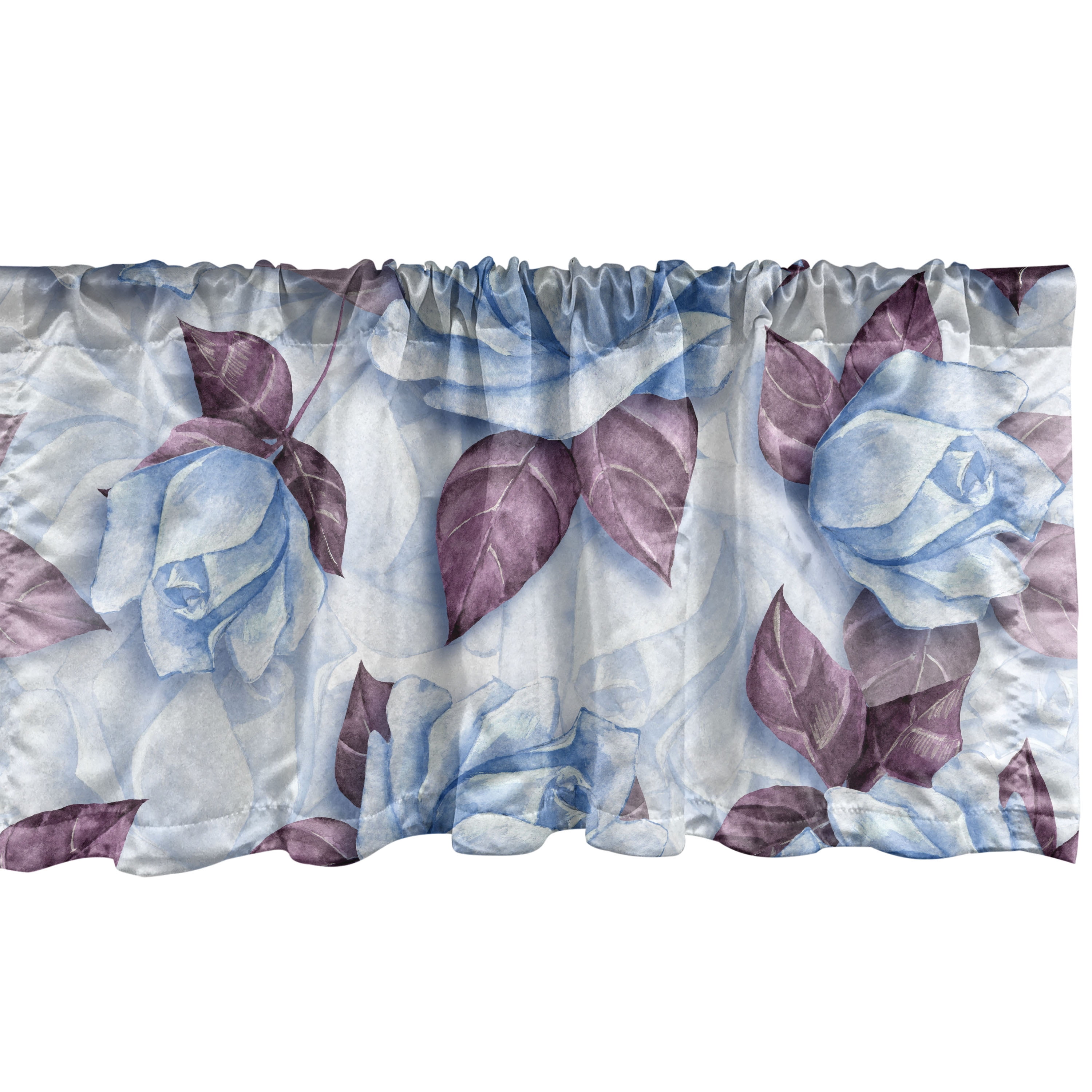 Blooming Roses Window Valance, Winter Feels Flowers Vintage with Muted ...