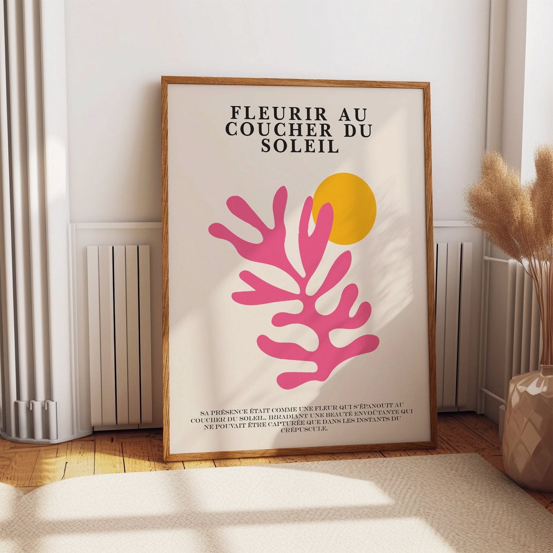 Blooming Sunset: Fleurir Au Coucher Du Soleil Wall Art Exhibit Poster ...