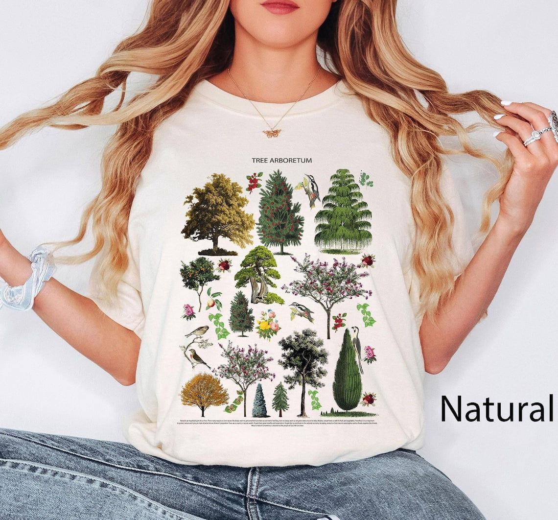 Blooming Trees Botanical Tshirt, Tree Nature Plants Lover Gif ...