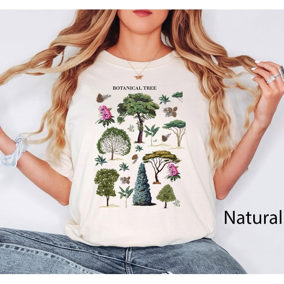 Blooming Trees Botanical Tshirt, Vintage Art Shirt, illustration Tshirt ...