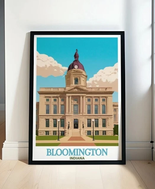 Bloomington Wall Art - Monroe County Courthouse And Skyline Posters NO ...