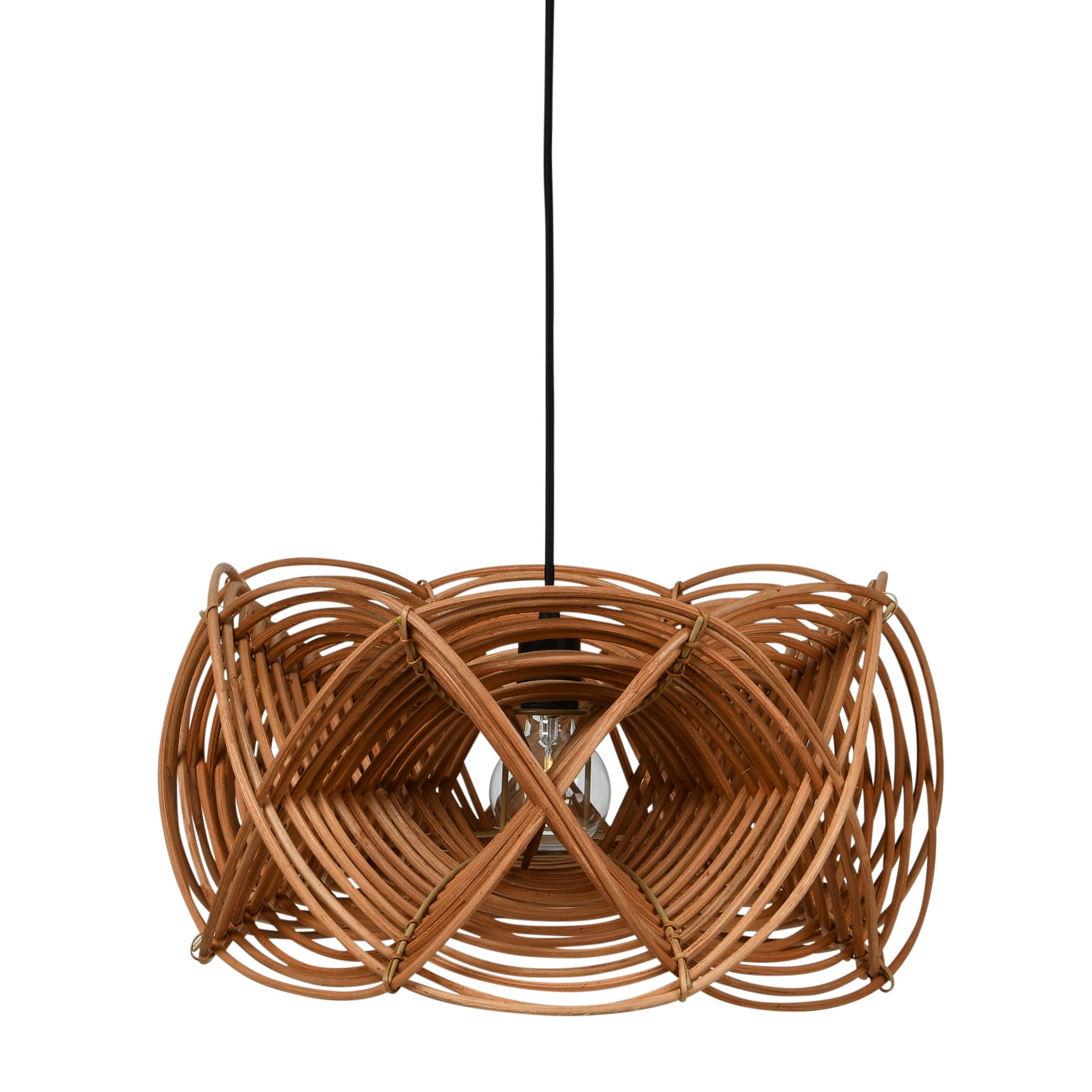 Bloomingville Bloomingville Modern Woven Rattan Ceiling Light, Natural ...