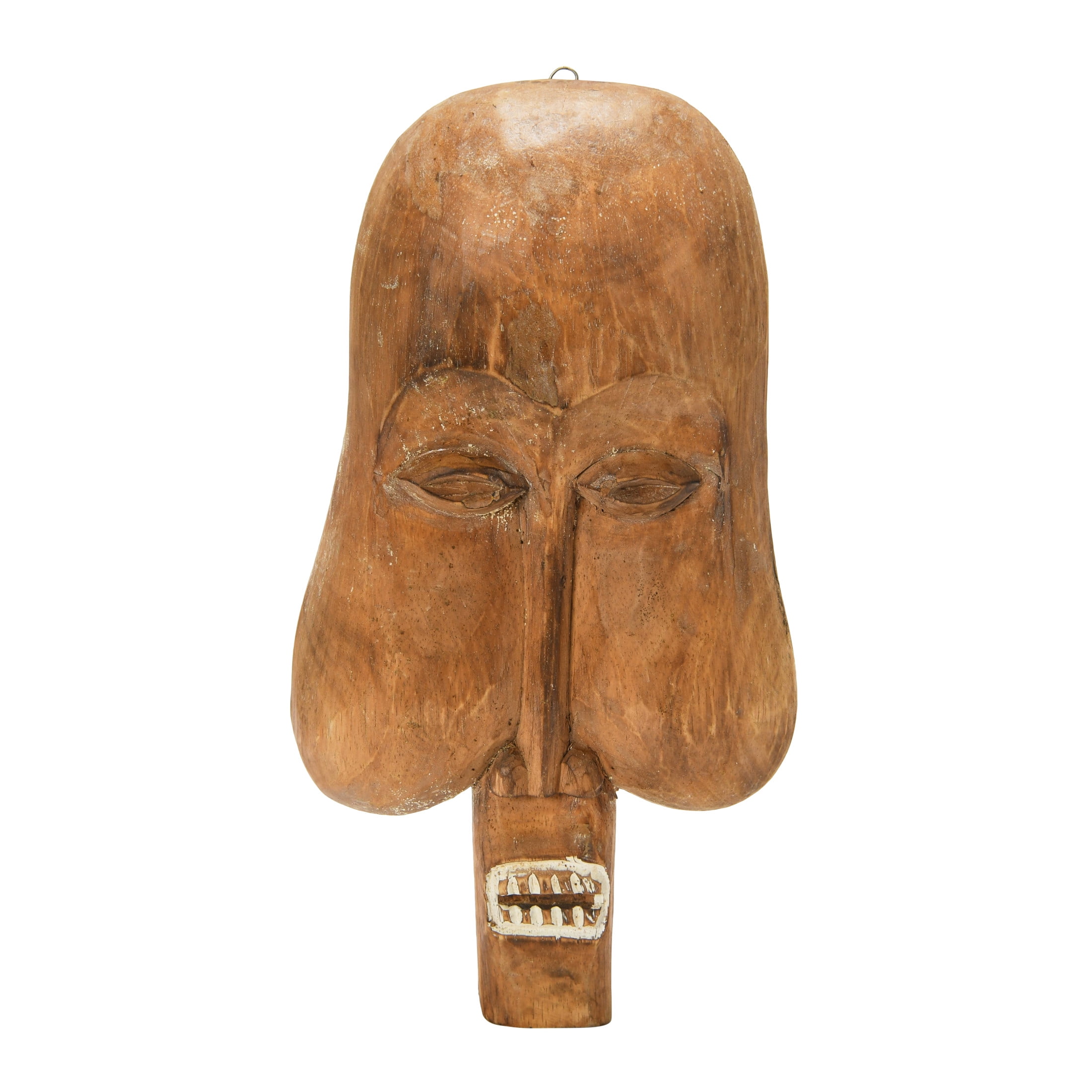Bloomingville Hand-Carved Albasia Wood Mask Wall Décor - Walmart ...