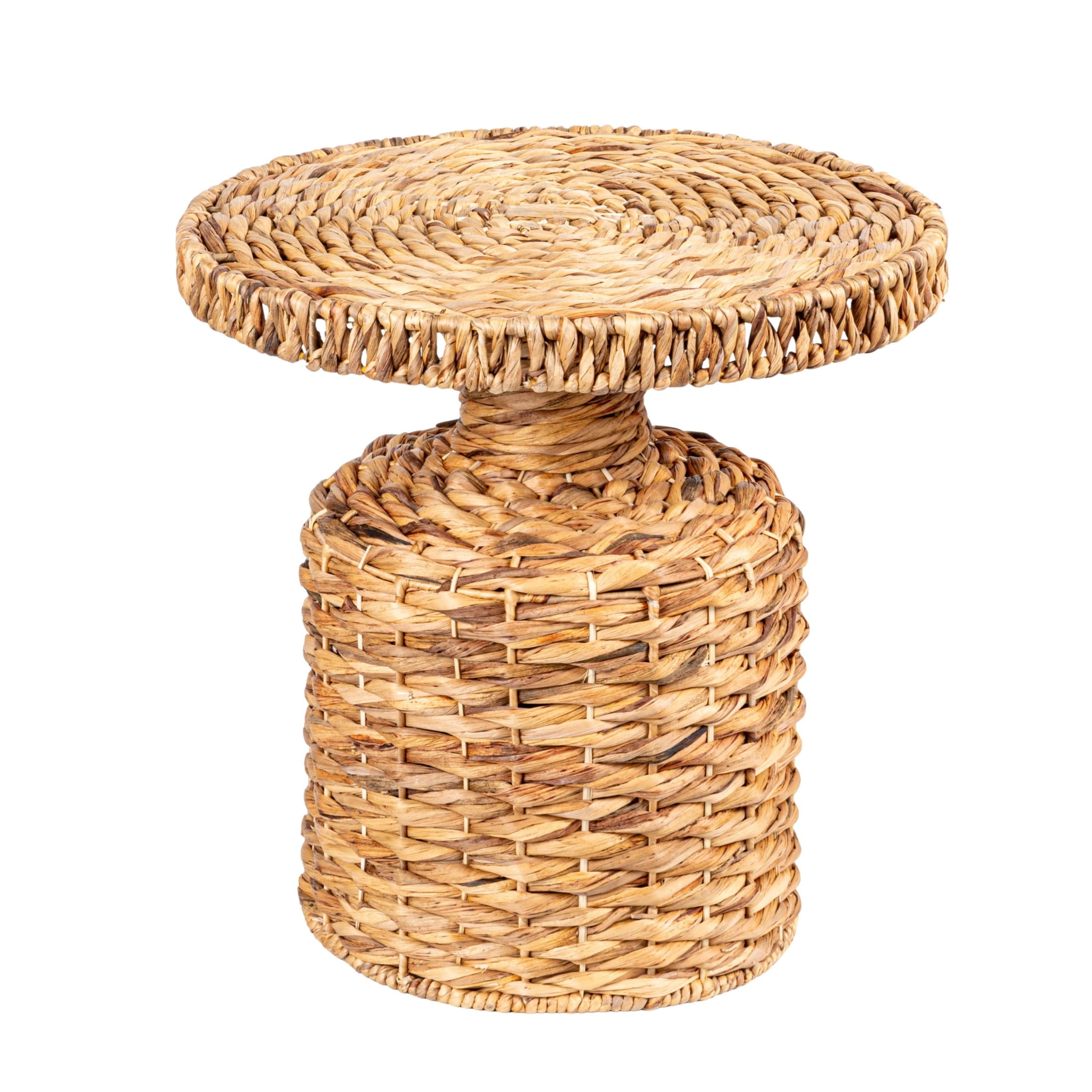 Bloomingville Hand-Woven Water Hyacinth Side Table, Natural, Furniture ...