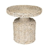 Bloomingville Hand-Woven Water Hyacinth Table, Whitewashed - Walmart.com
