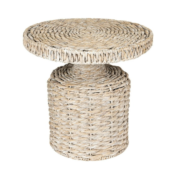 Bloomingville Hand-Woven Water Hyacinth Table, Whitewashed - Walmart.com