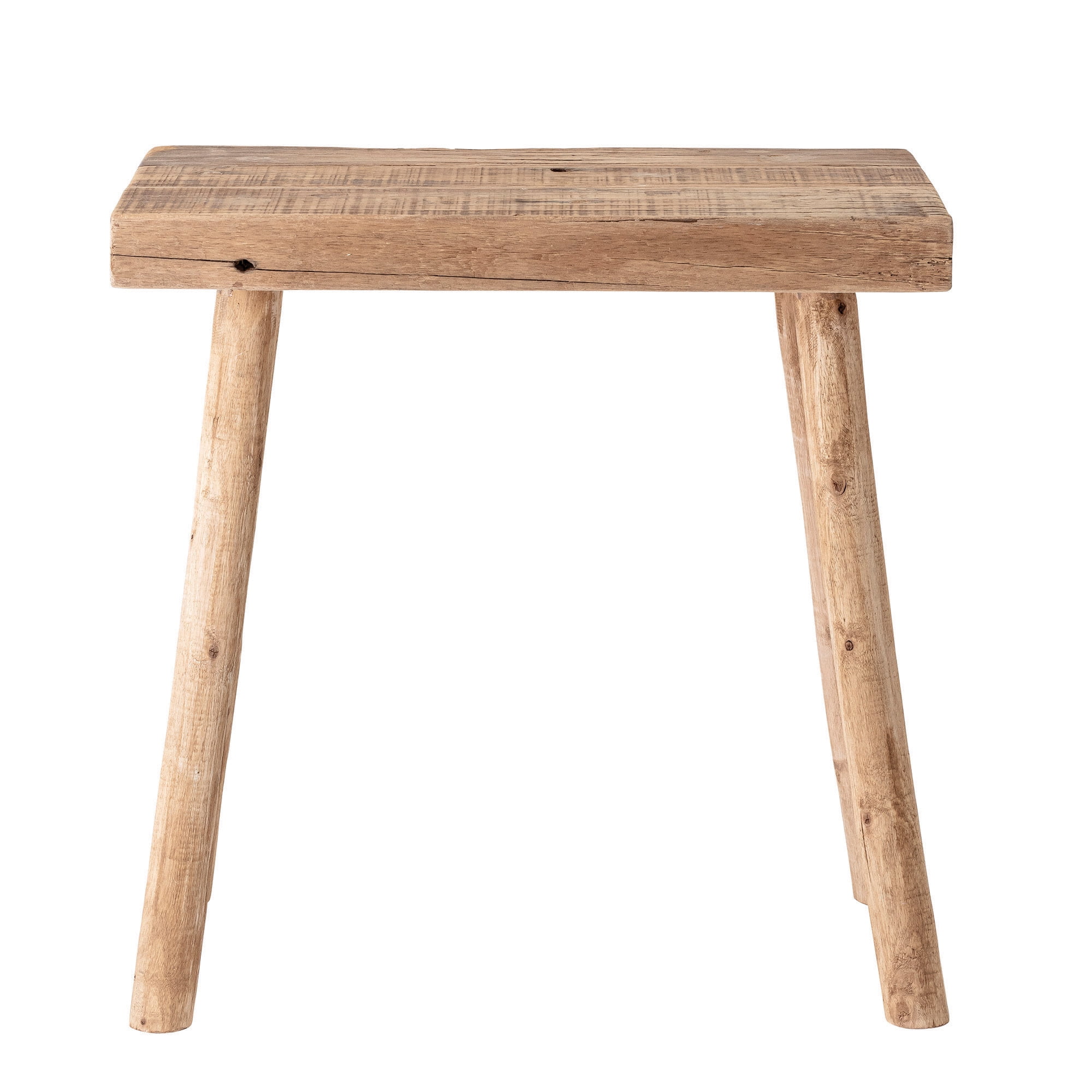 Bloomingville Reclaimed Wooden Accent Side Stool, Natural - Walmart.com