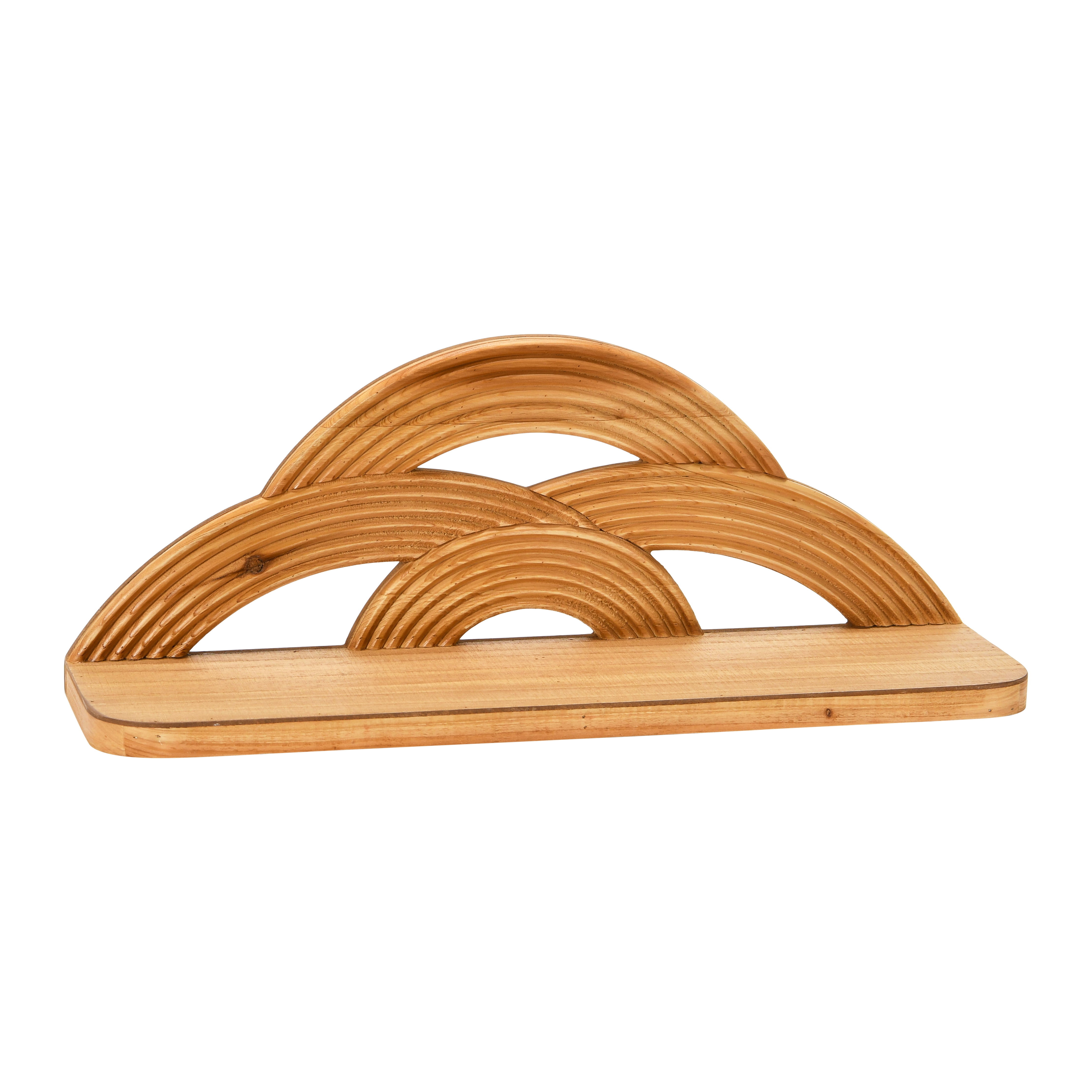 Bloomingville MDF and Wood Wall Shelf with Arches, Natural - Walmart.com