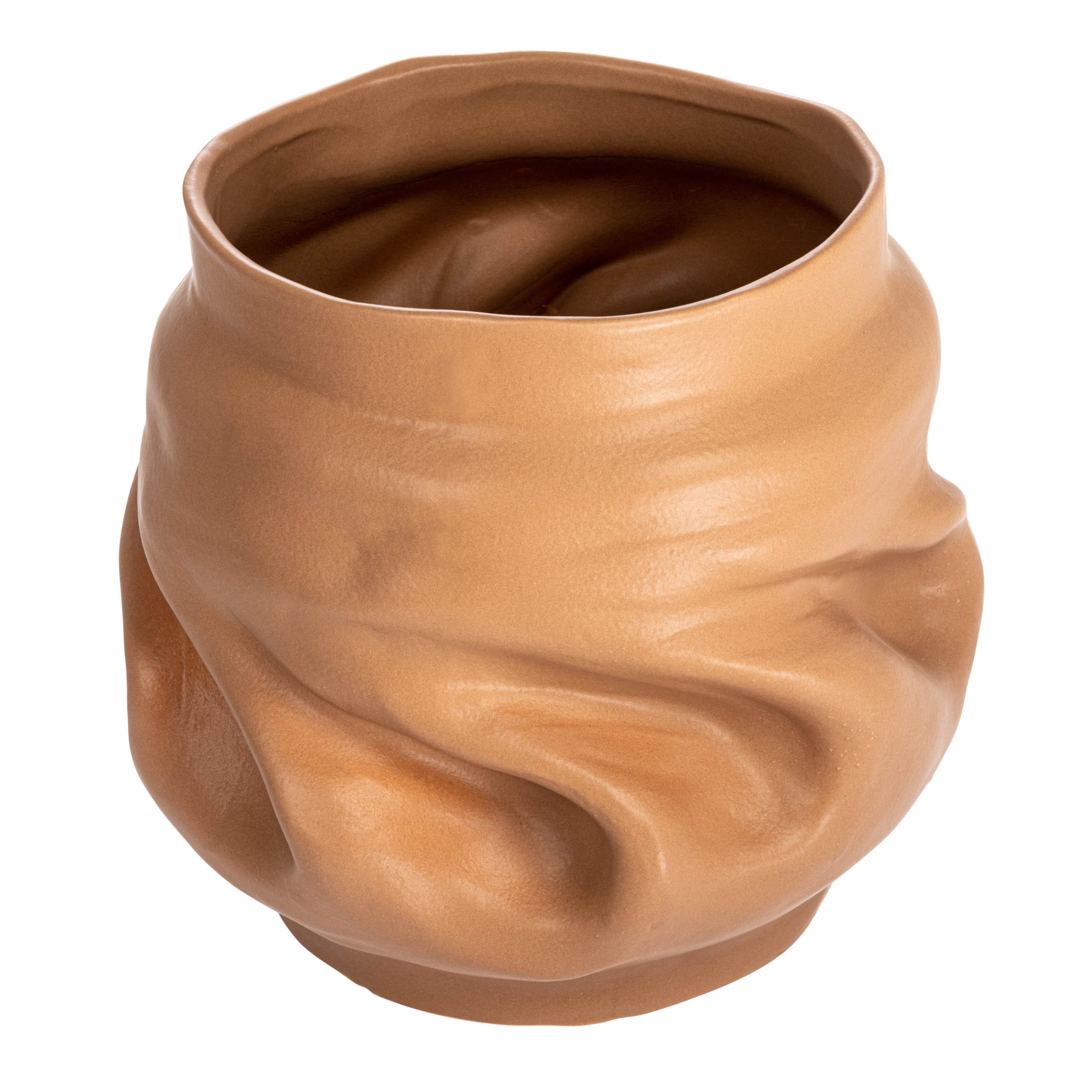 Bloomingville Organically Shaped Stoneware Pinched Planter, Brown ...