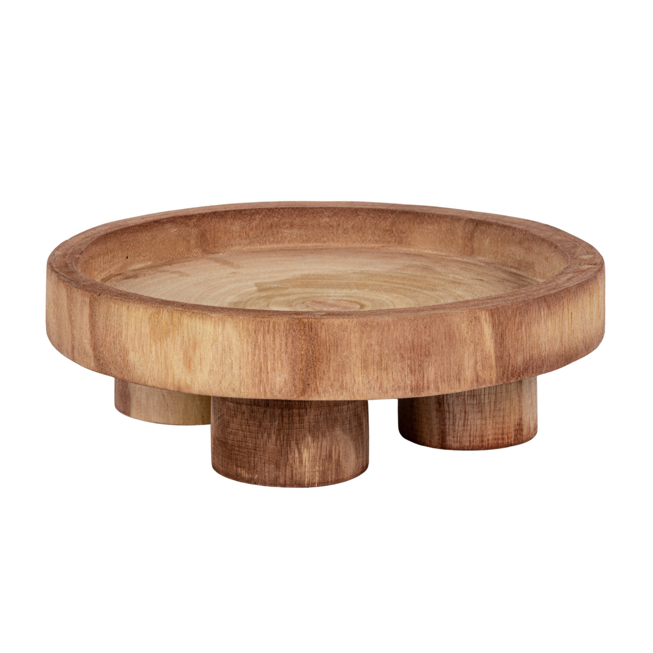 Bloomingville Paulownia Wood Pedestal Tray - Walmart.com