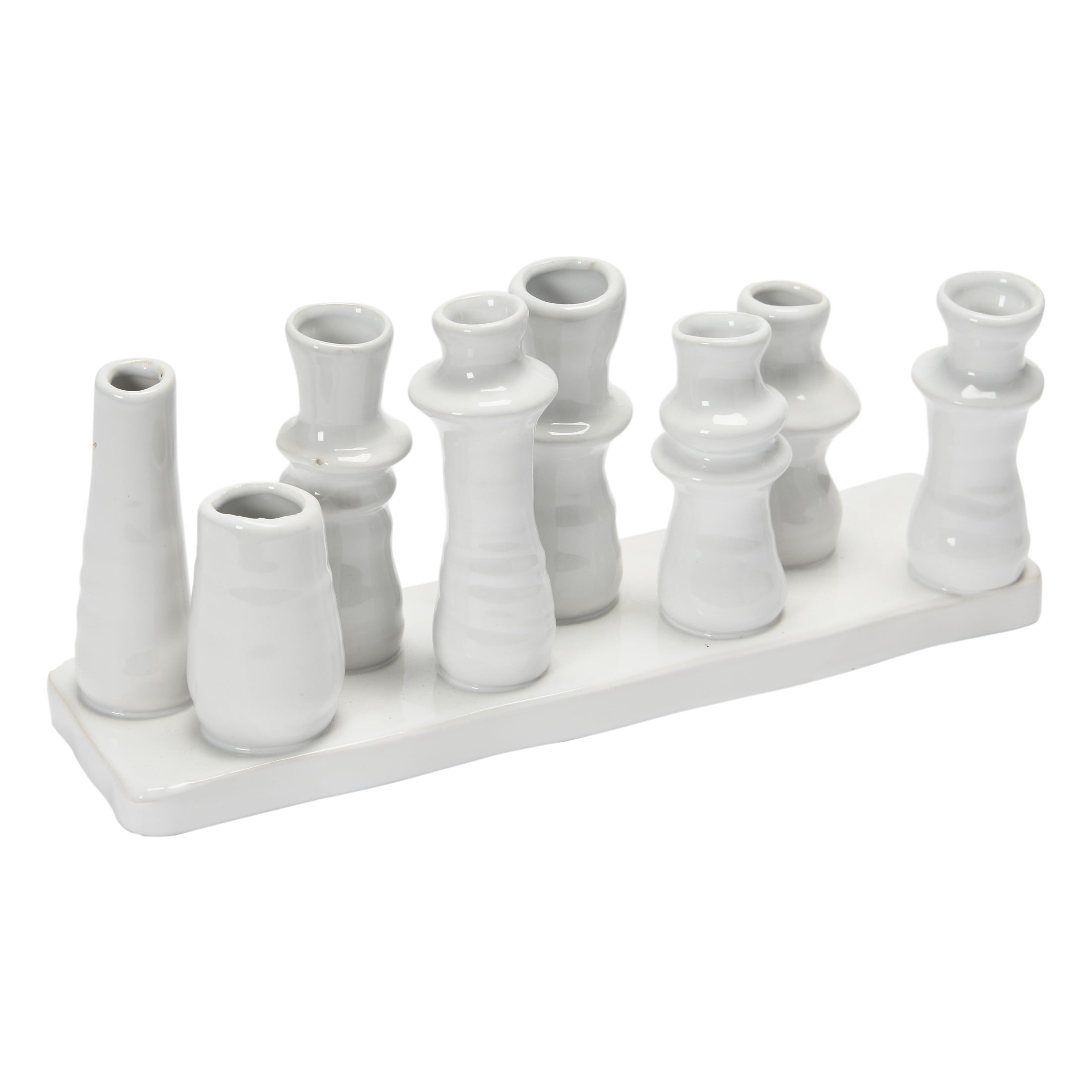 Bloomingville Stoneware Multi Vase with 8 Sections, White - Walmart.com