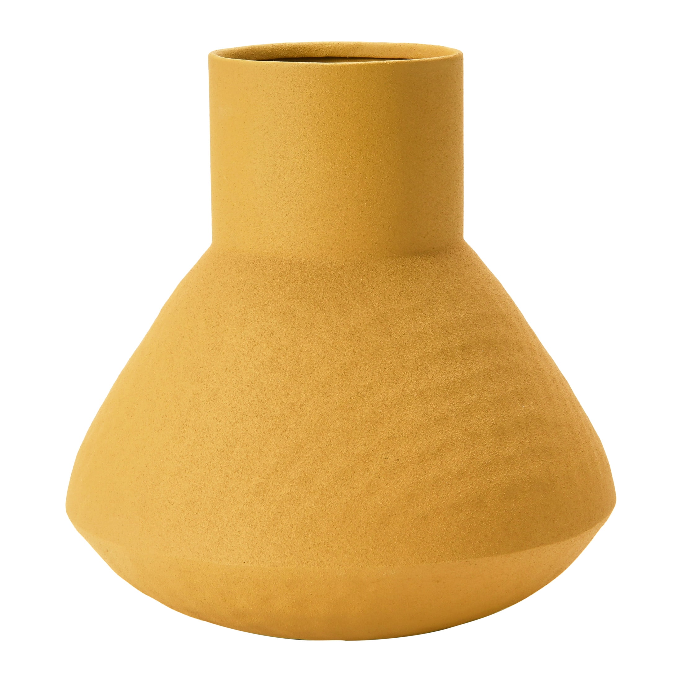 Bloomingville Textured Metal Vase, Mustard - Walmart.com